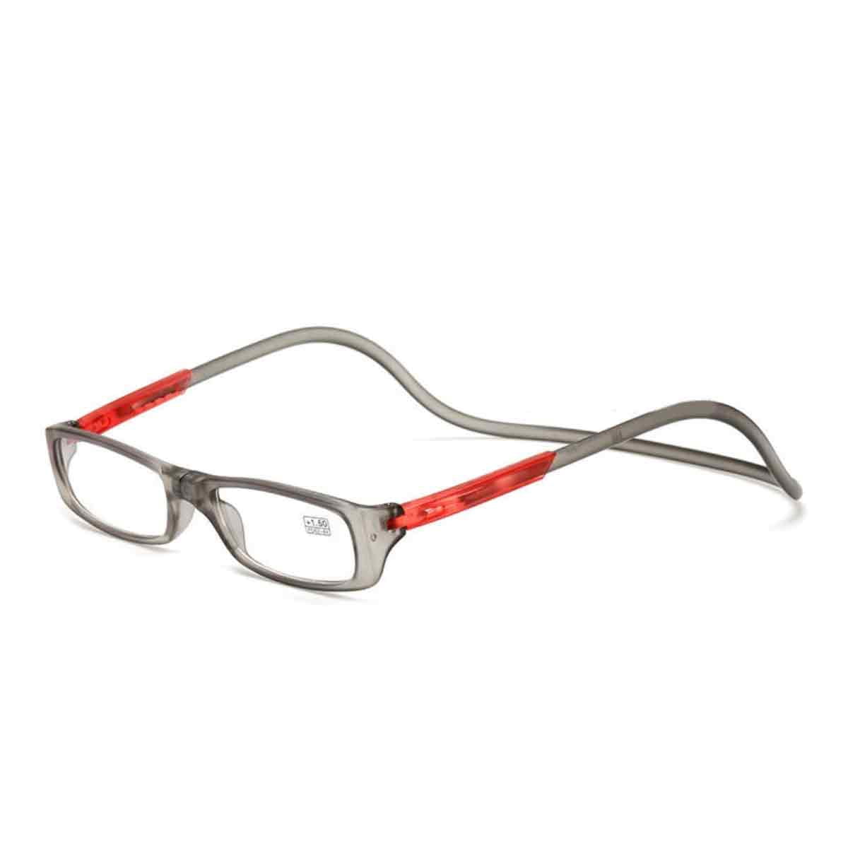 Magnetic reading glasses can be hung around the neck for easy carrying ...