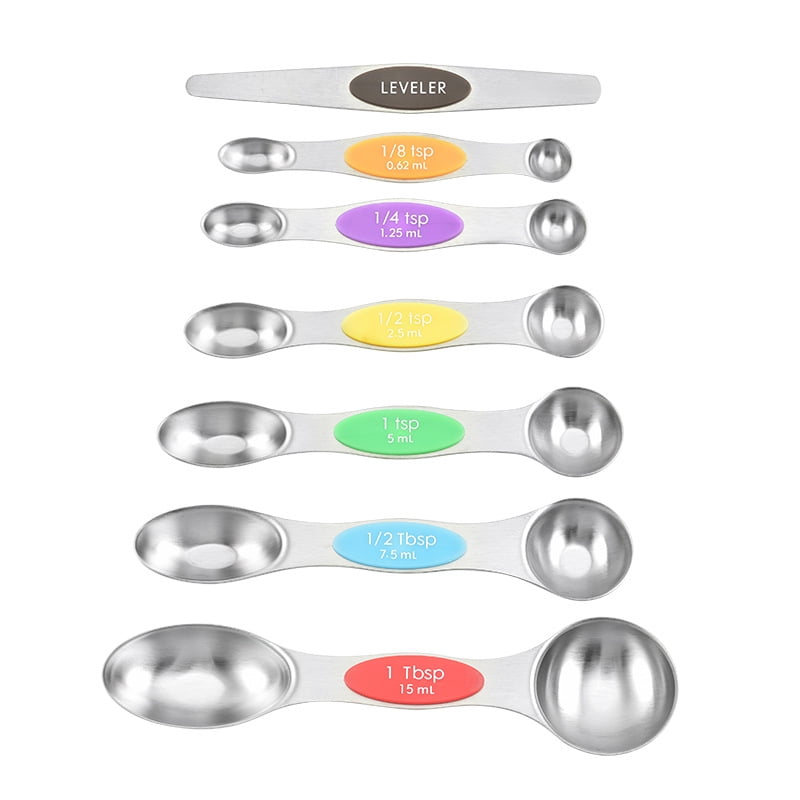 Magnetic stainless steel color double-ended measuring spoon 6 7 8 9 ...