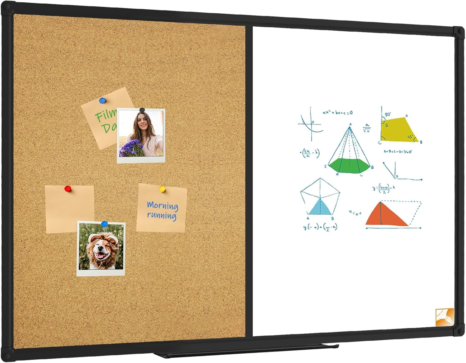 Magnetic whiteboard 48x 36 - Combo Whiteboard Dry Erase Board/Cork ...
