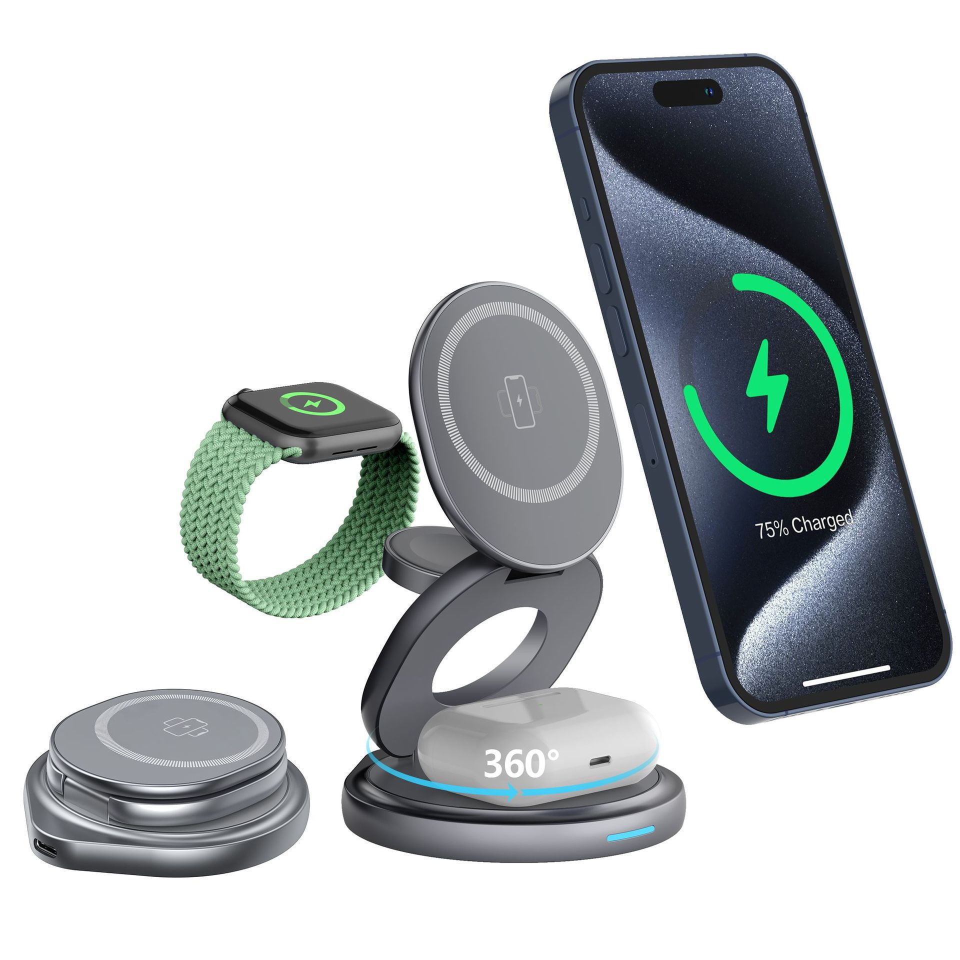 Magnetic wireless charger, strong magnetic absorption, fast charging ...