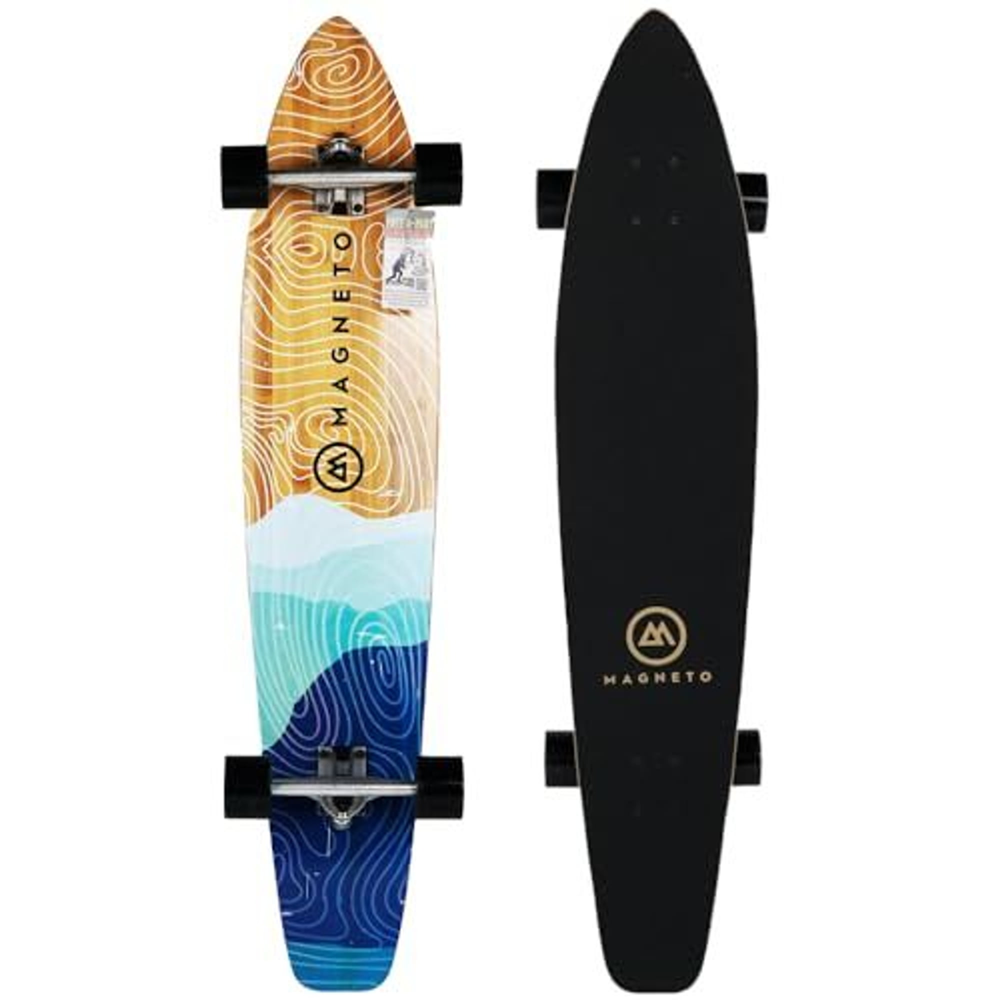 Magneto 44-in Kicktail Cruiser Longboard Skateboard - Smooth Cruising ...