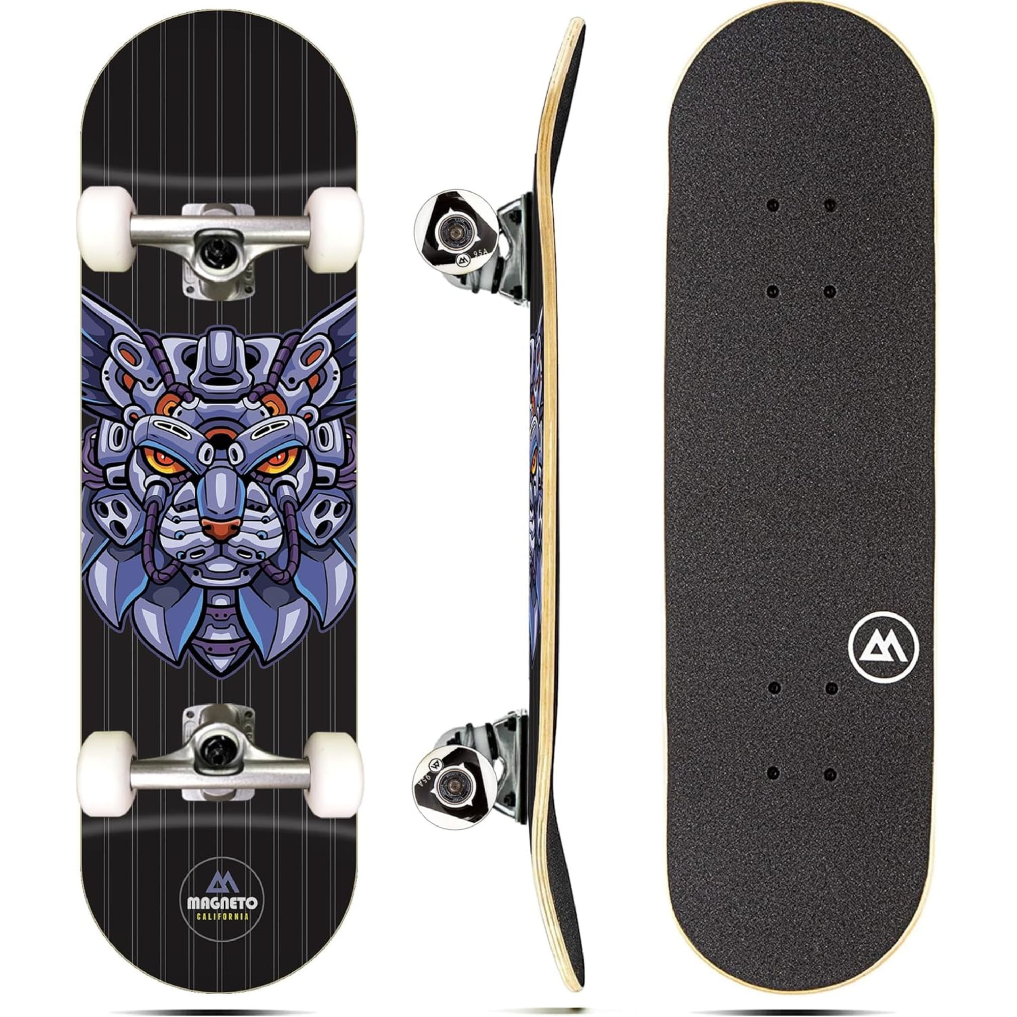 Magneto Complete Cruiser Starter Skateboard - Maple Wood - ABEC 5 ...