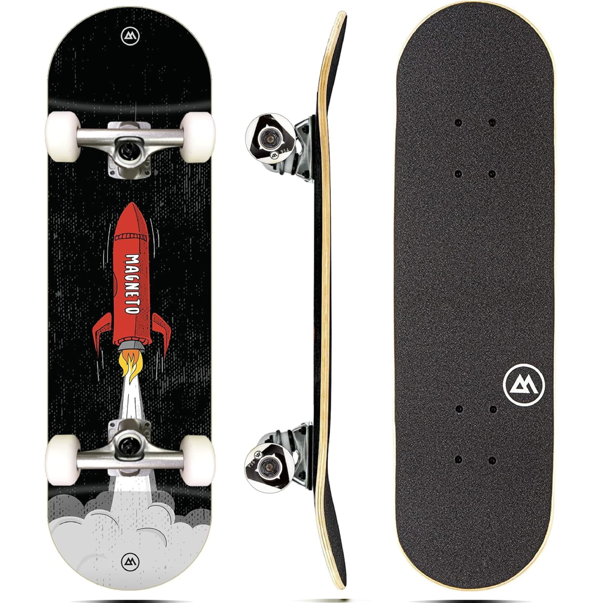Magneto Complete Skateboard | 27.5" x 7.5" | 6-Layer Canadian Maple ...