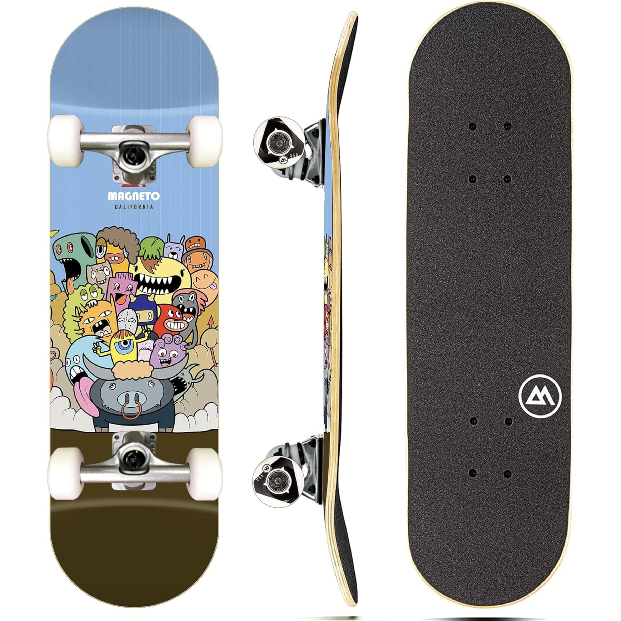 Magneto Complete Skateboard - Maple Wood 10-Ply Concave Deck - Kids ...