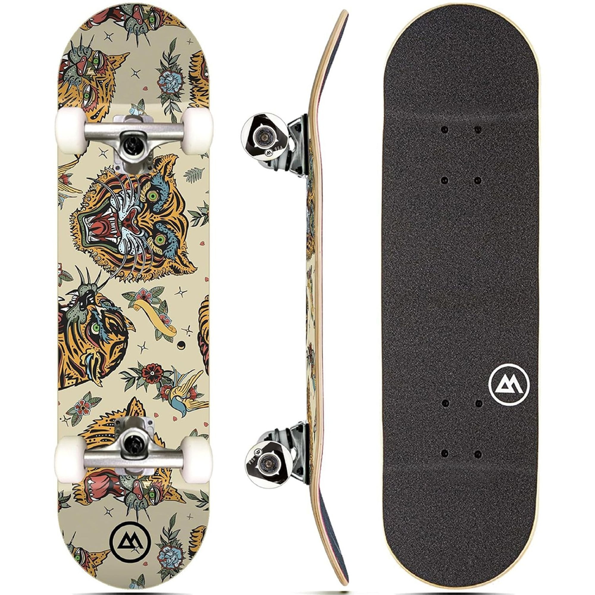 MAGNETO, Skateboard Cruiser, Tigerblood Maple Wood Deck 31"x8 ...
