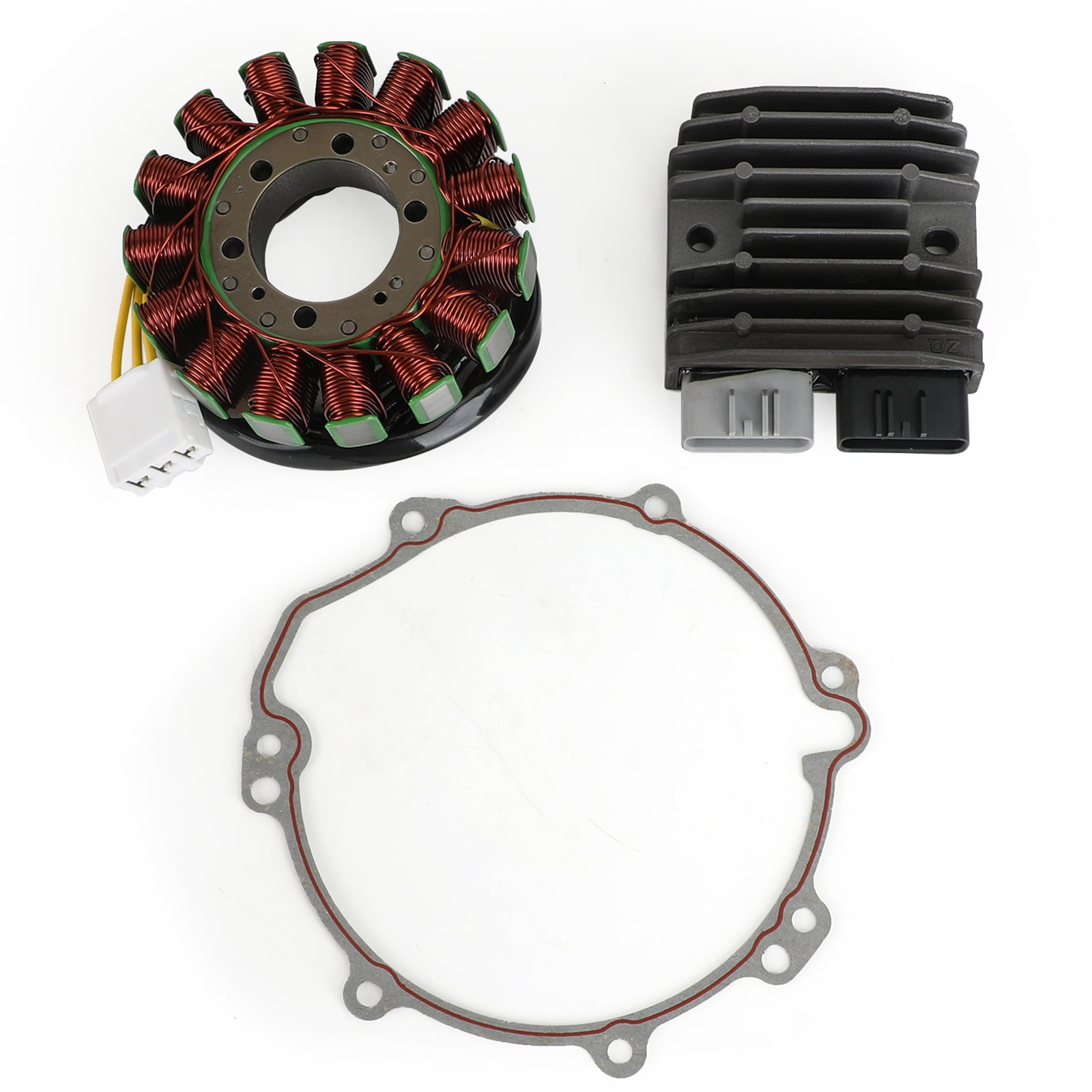 Magneto Stator+Voltage Rectifier+Gasket For Kawasaki ZZR1400 ZX14 ZX14R ...
