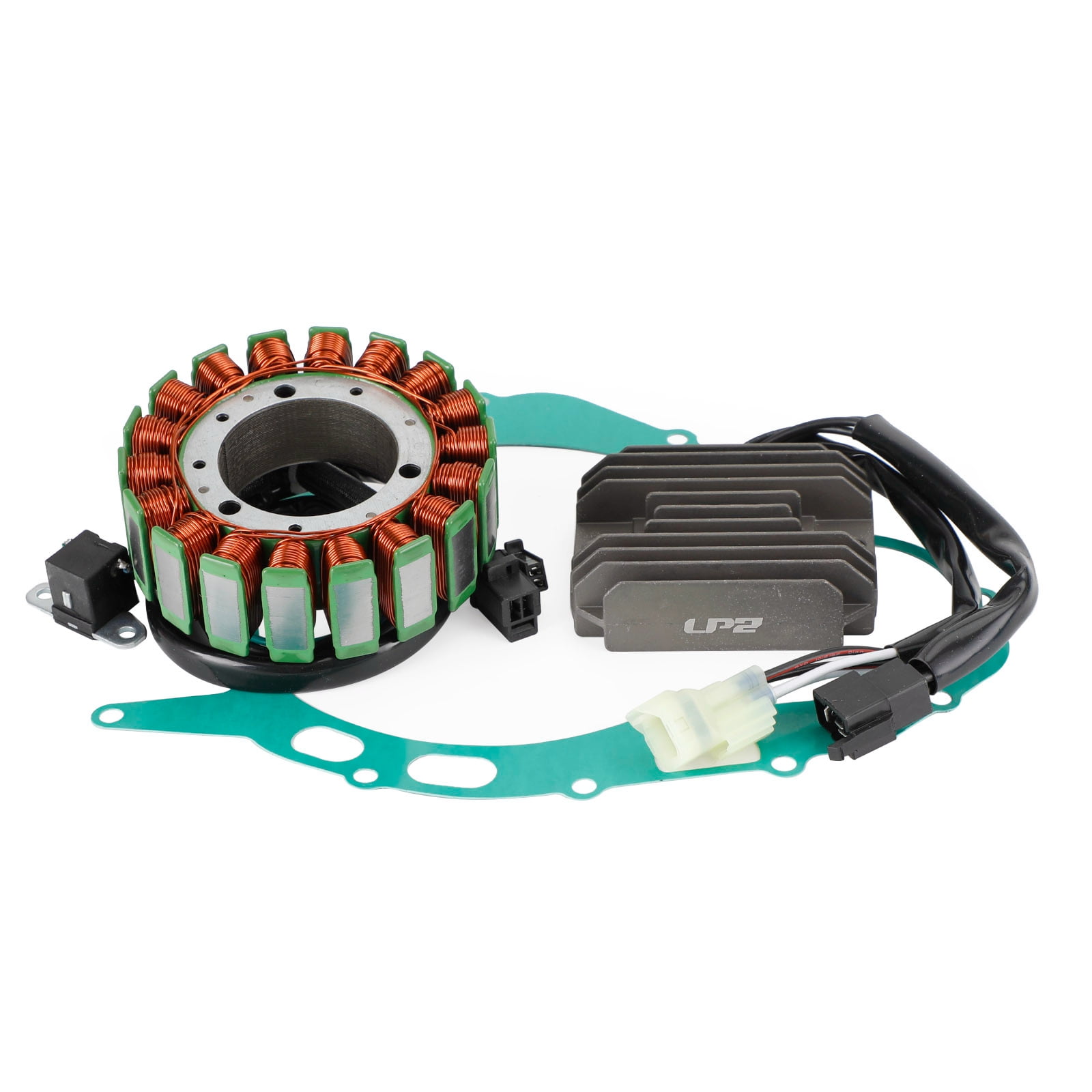 Magneto Stator + Voltage Rectifier + Gasket For Suzuki SV1000 SV1000S ...