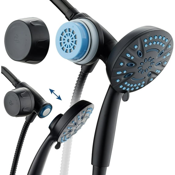 Magneton 8-setting Docking Hand Shower with Built-in Shower Filter ...