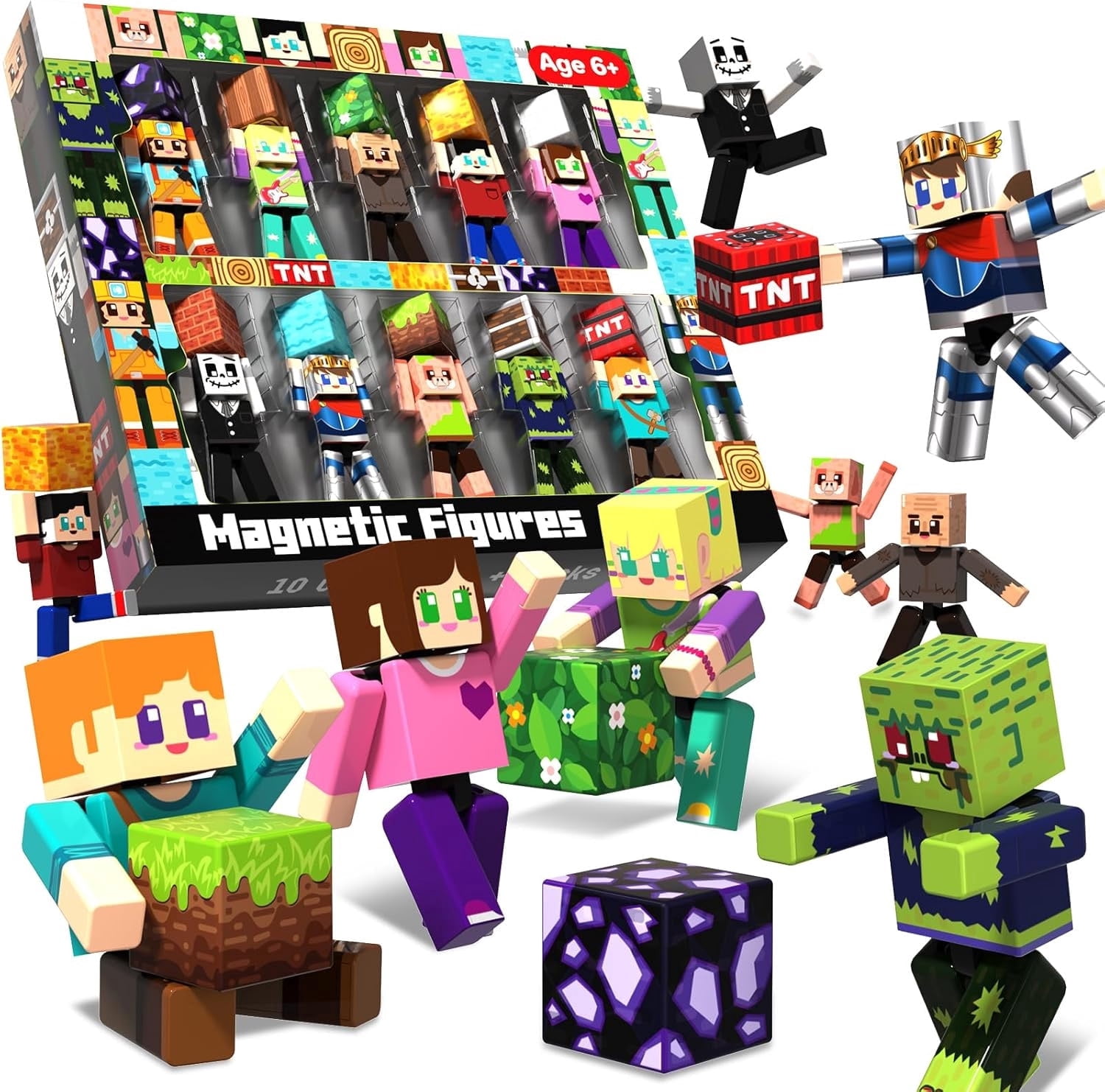 Magnetopia 20 PCS Magnetic Blocks with Action Figures– 2025 STEM ...