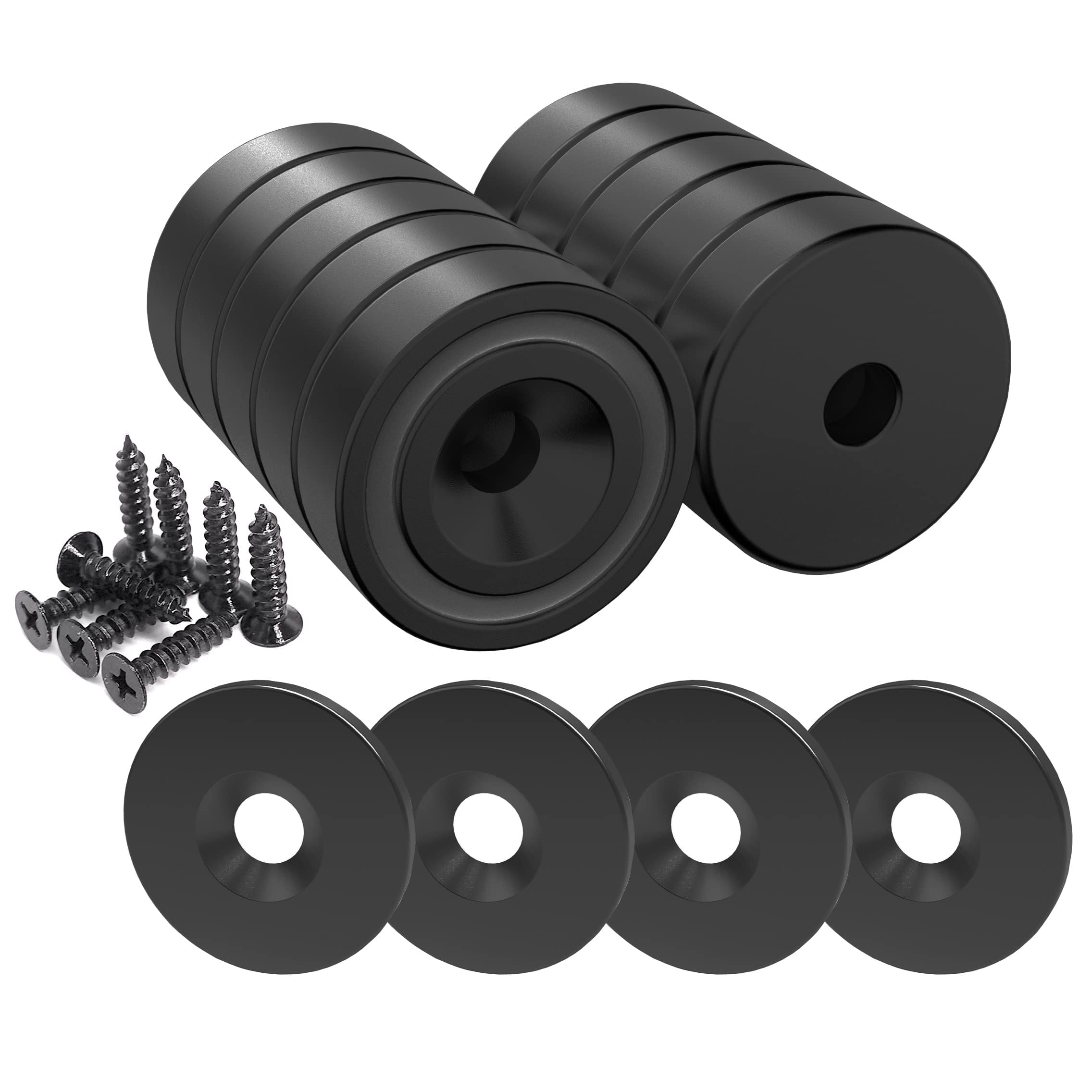 Magnetpro, Neodymium Magnets, 25 lb Adhesive Force, Black 20x7 mm ...