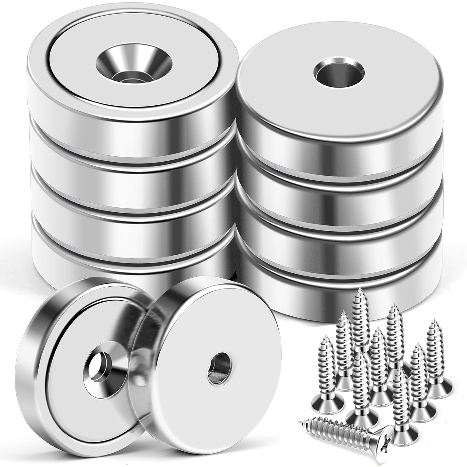 Magnets, 150LB Neodymium Cup Magnets with Super Strong Magnetic ...
