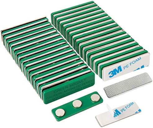 Magnets 30 Pack Magnetic Name Badge Holders, Magnetic Name Tag Holder ...