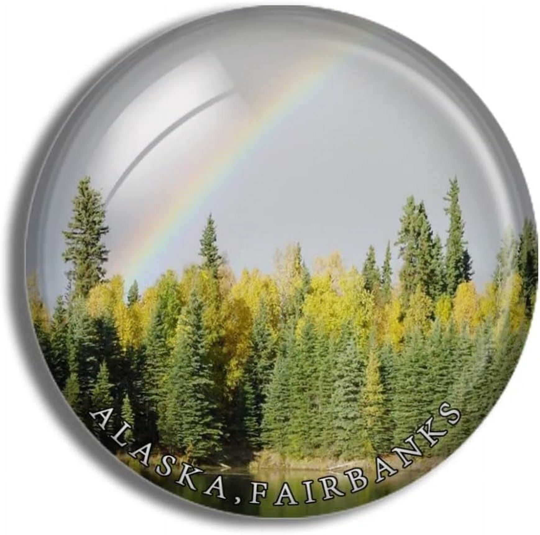 Magnets Fairbanks Alaska USA Natural Scenery Crystal Travel Souvenirs ...