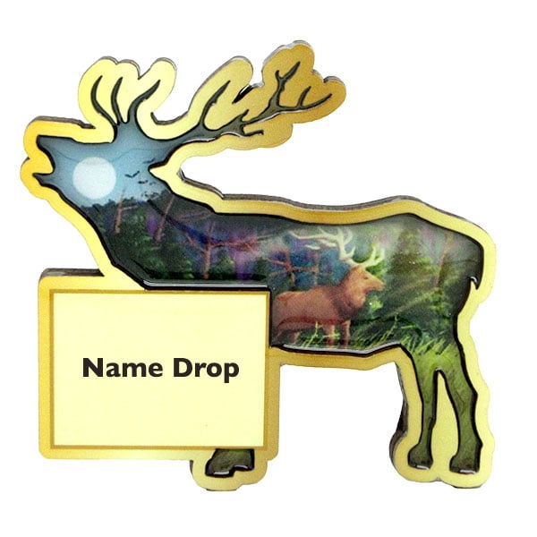 Magnets Imp MDF 3D Magnet Elk scene in Silhouette Imprintables Canada ...