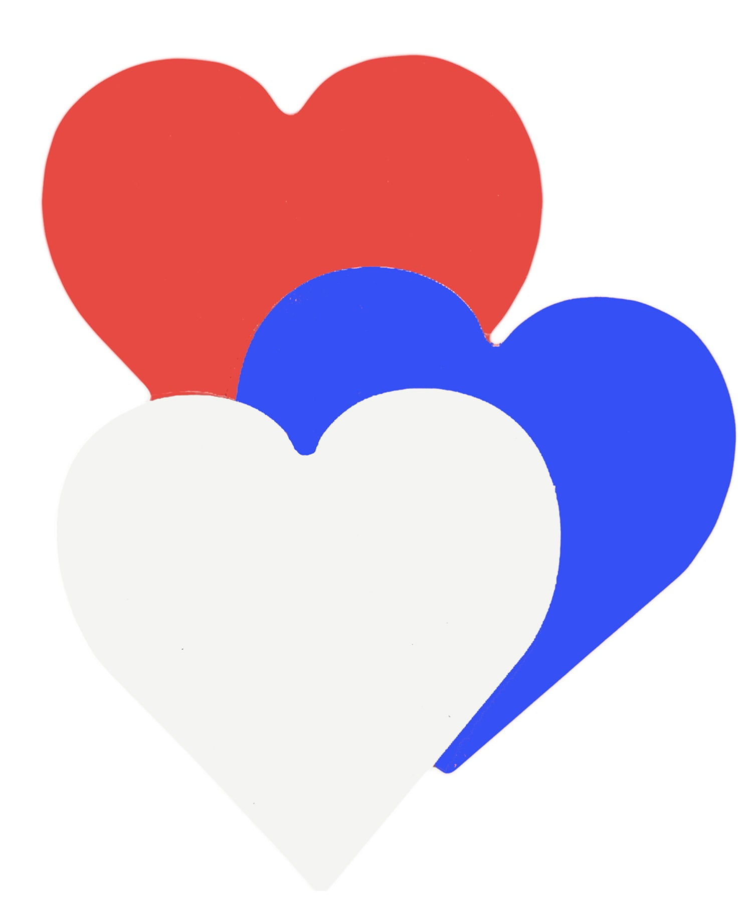 Die-Cut Magnetic - Large Tri-Color Heart - Walmart.com