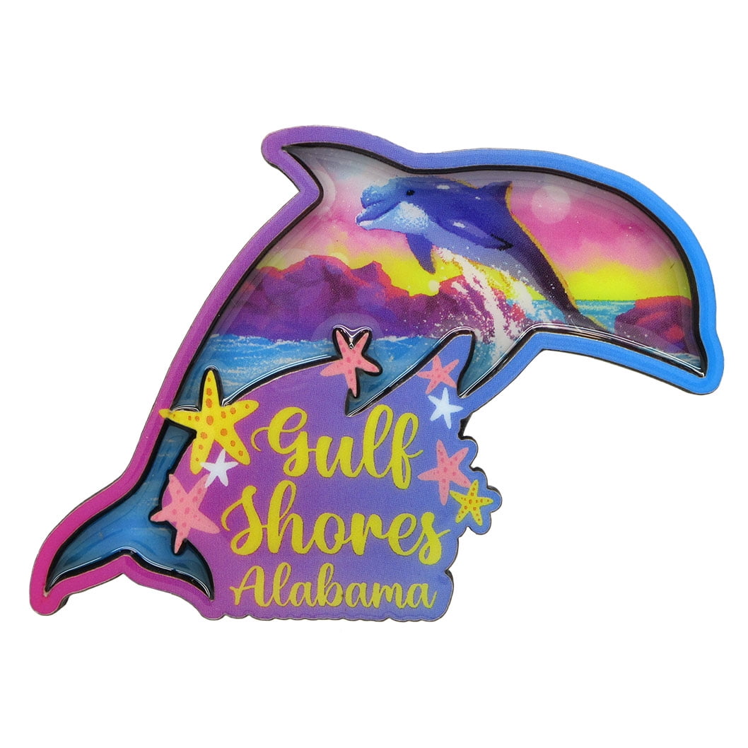 Magnets MDF 3D Magnet Dolphin scene in SilhouetteGulf Shores ALA ...