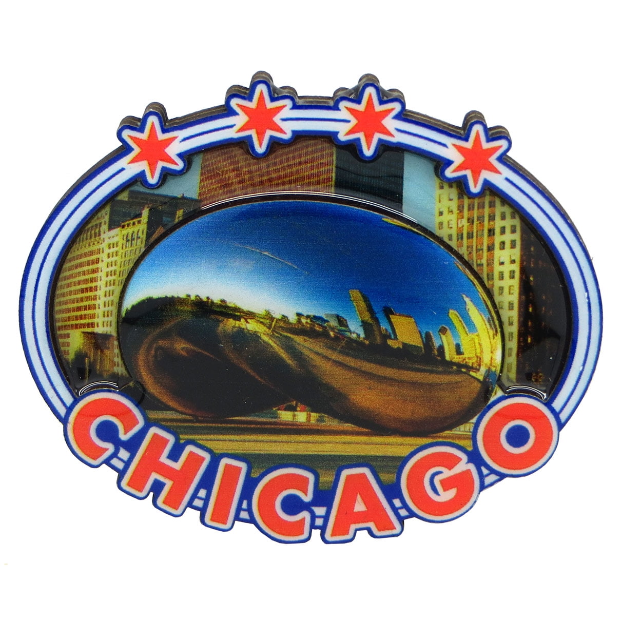 Name Drop MDF 3D Magnet The Bean Chicago Refrigerator Fridge - Walmart.com