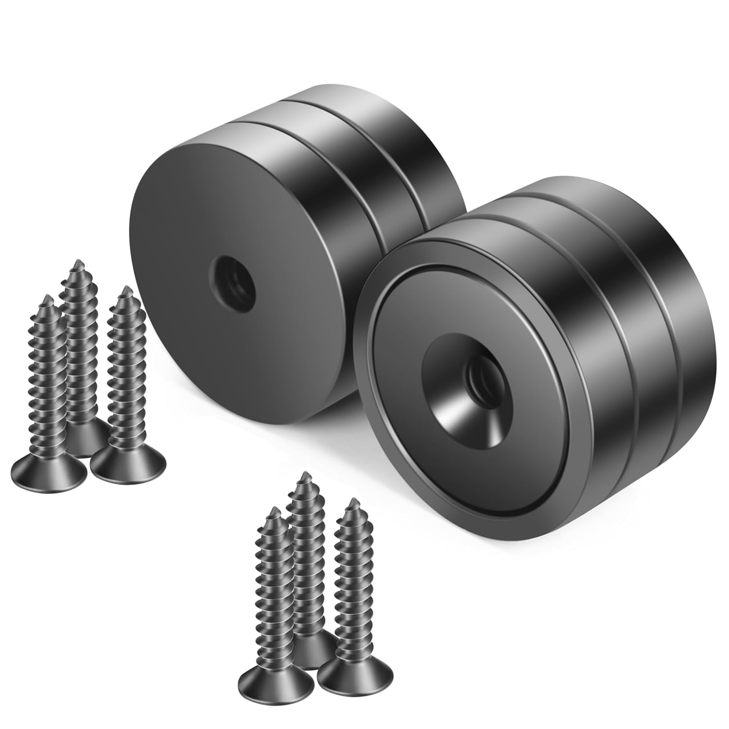 Magnets with Screws,60lbs Strong Neodymium Disc Magnet with Holes in ...