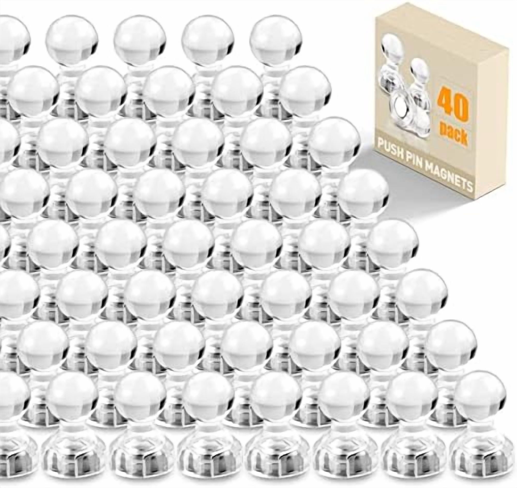 Magnets for Whiteboard, 40 pcs Transparent Crystal Colour Fridge Magnet ...