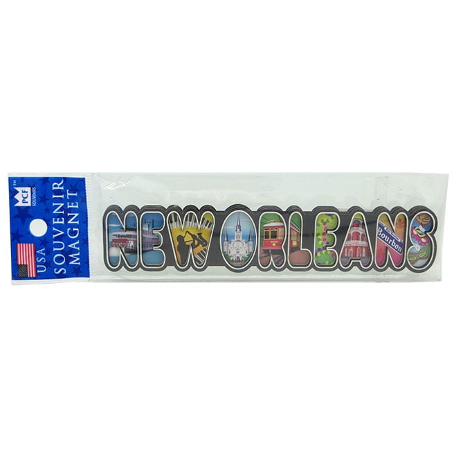 Magnets Wood 3D ScriptIcons in Text New Orleans - Walmart.com