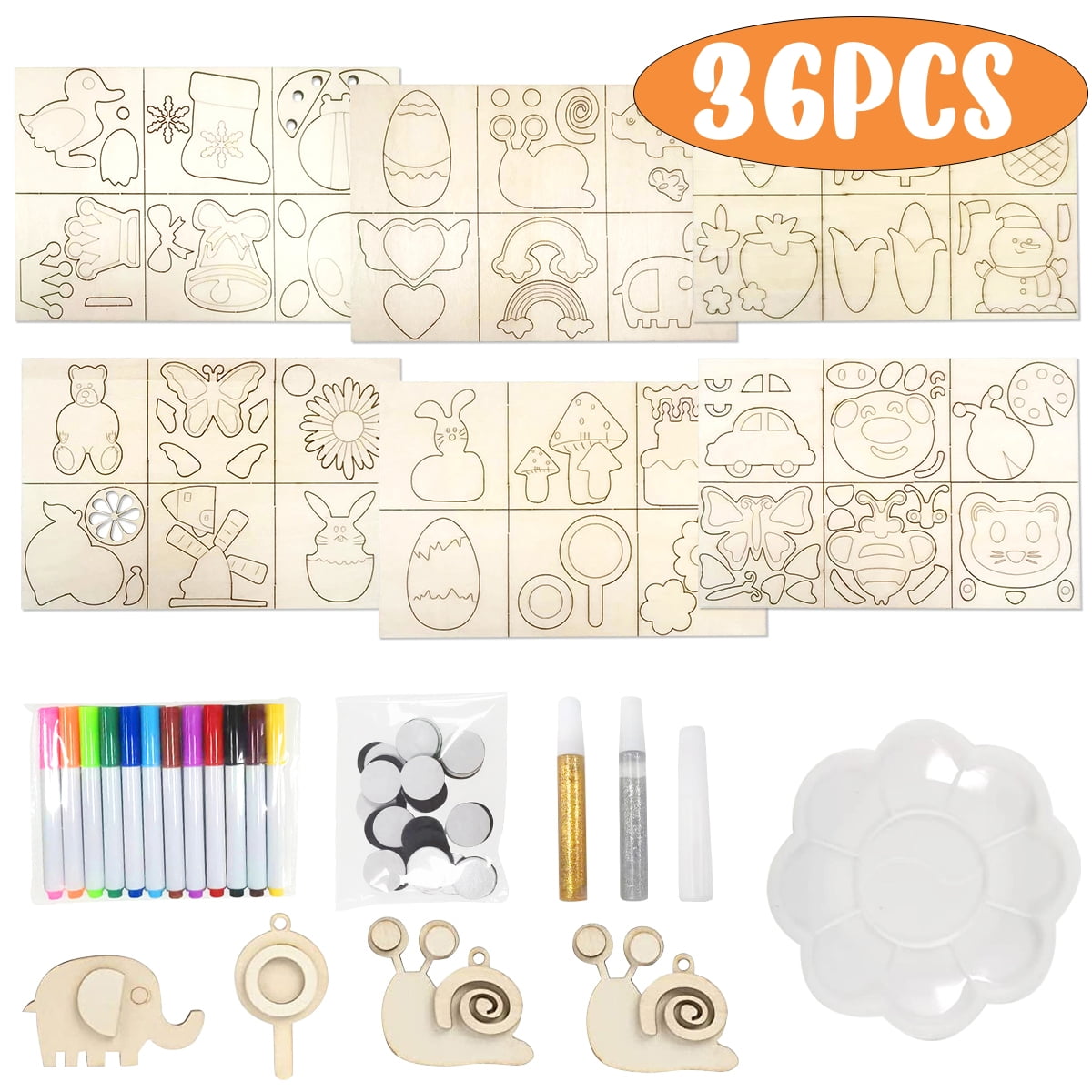 Magnets for Crafts Arts and Crafts for Kids Wooden Craft Supplies Kids ...