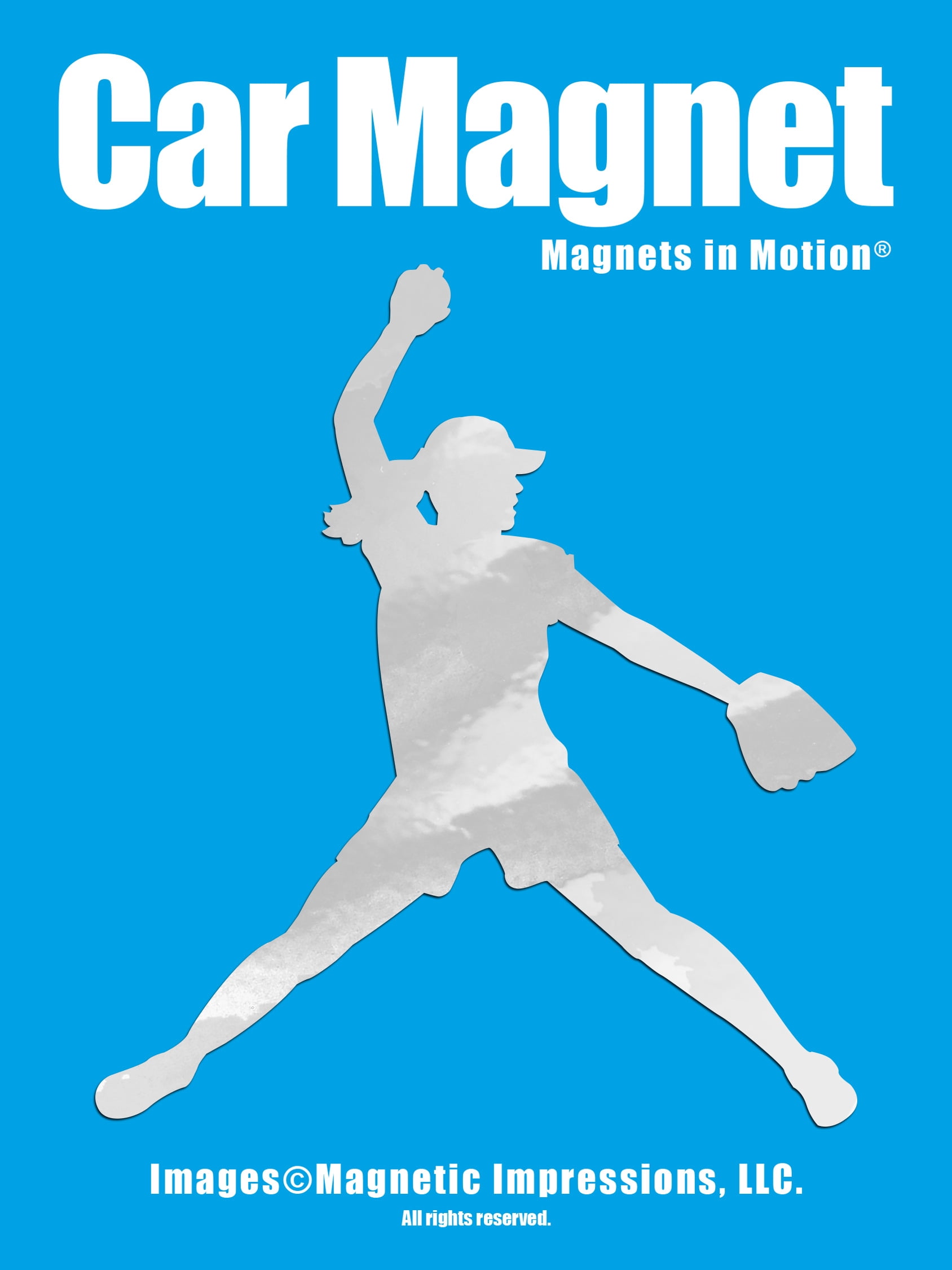 Magnets in Motion Softball Pitcher Car Magnet Chrome - Walmart.com