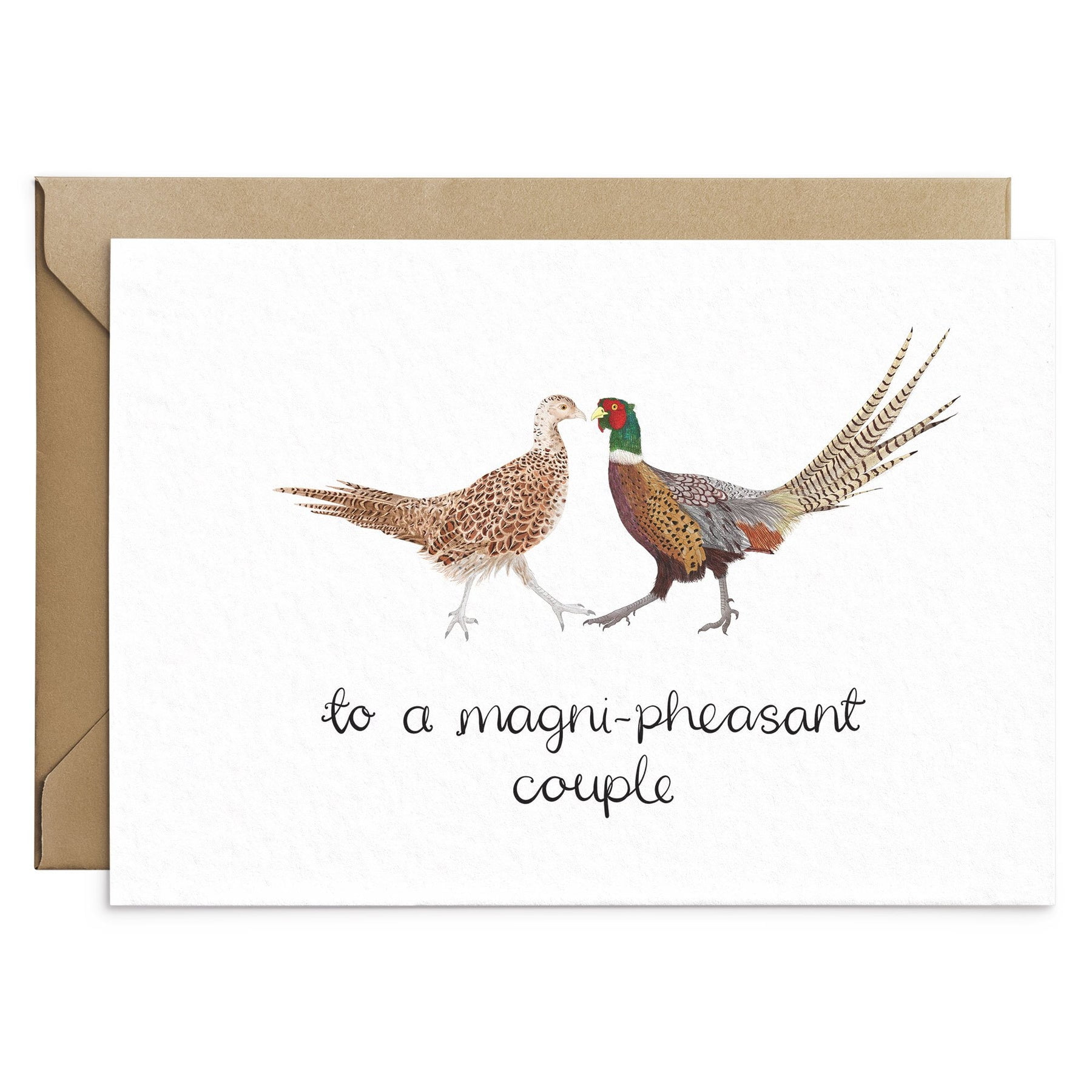 Magni-Pheasant Couple Card – Unique Greeting Card with Pheasant ...