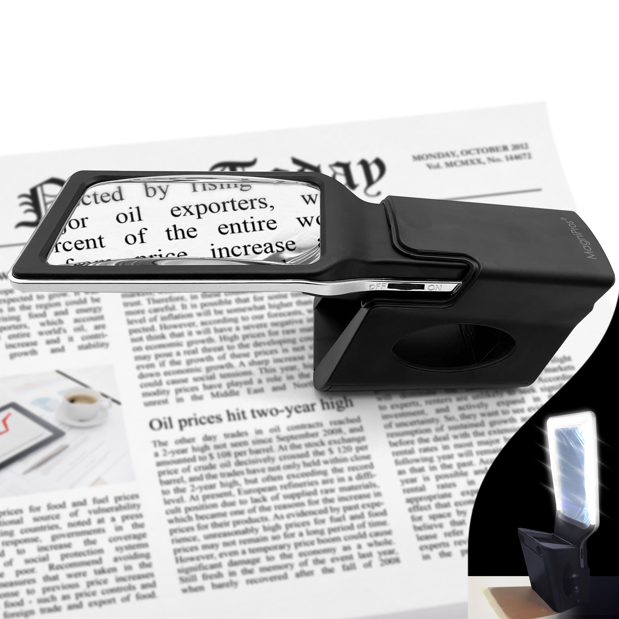 MagniPros 4X Magnifying Glass with Fully Dimmable LEDs & Hands Free ...