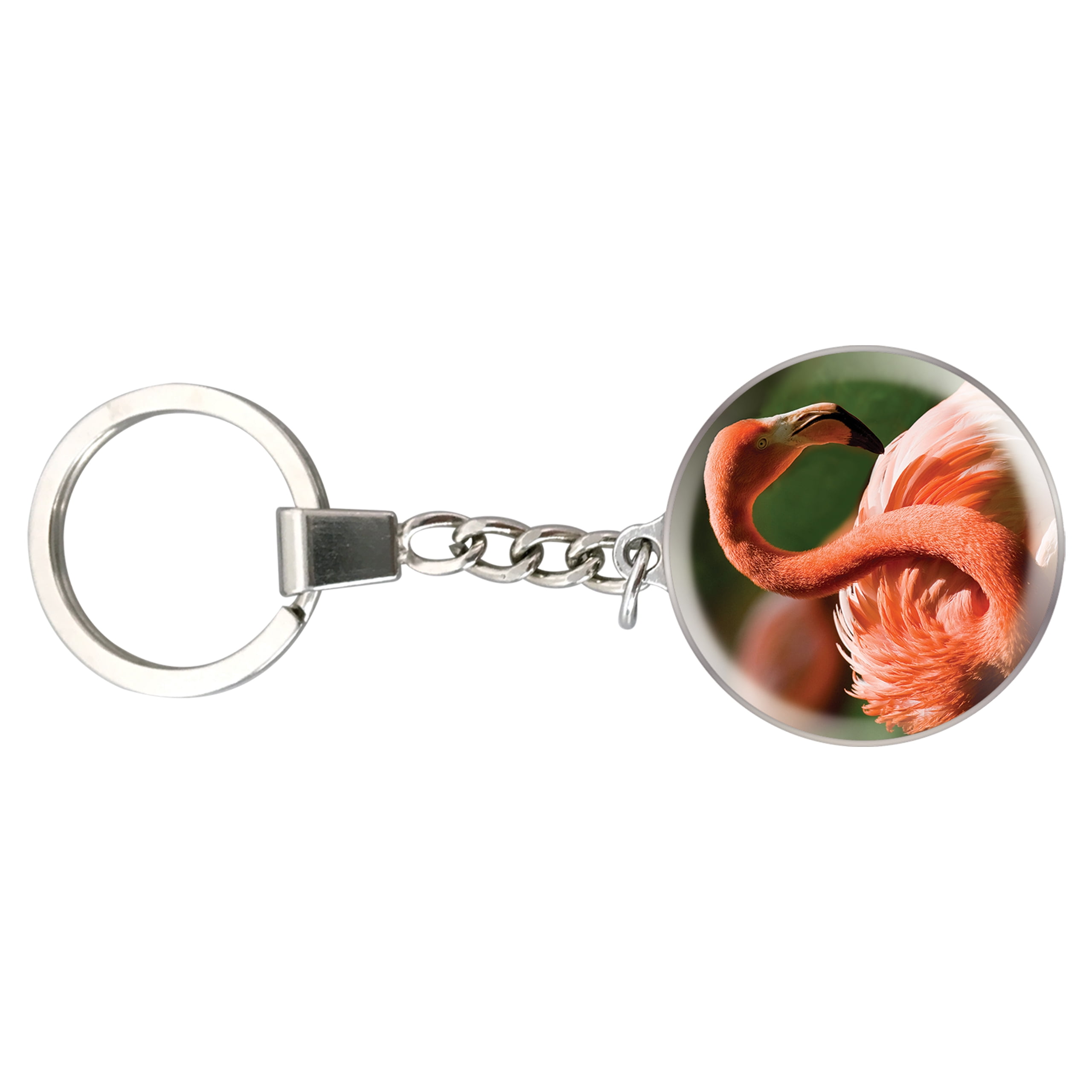 Magnidome Flamingo Keychain from Deluxebase - Dome shaped Picture Key ...