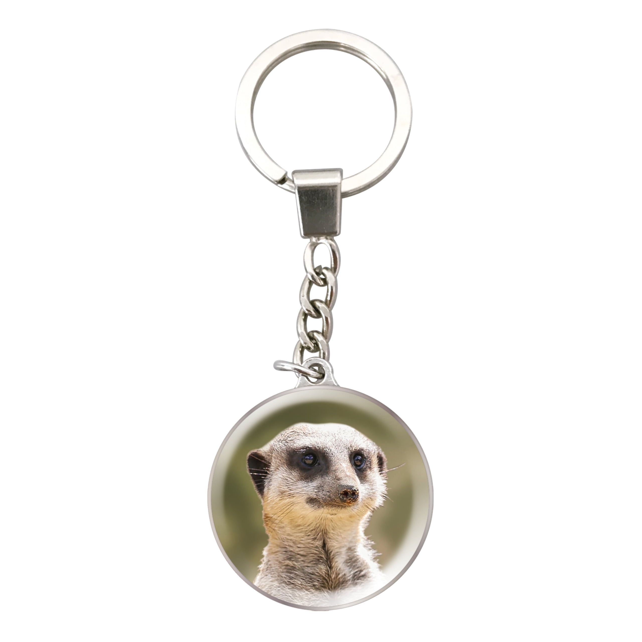 Magnidome Meerkat Keychain by Deluxebase. Crystal Dome Key Ring with ...