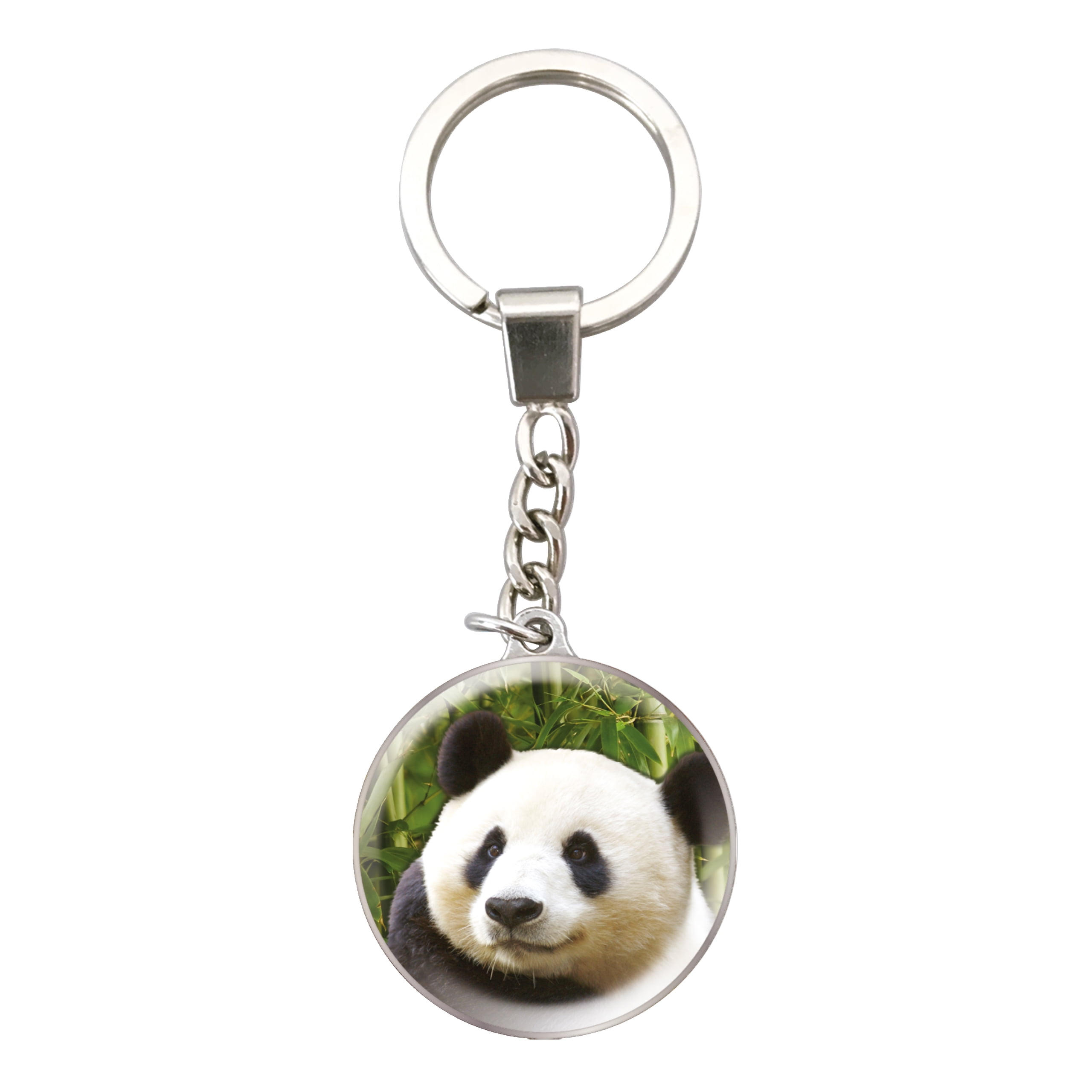 Magnidome Panda Keychain from Deluxebase - Dome-shaped Picture Key Ring ...