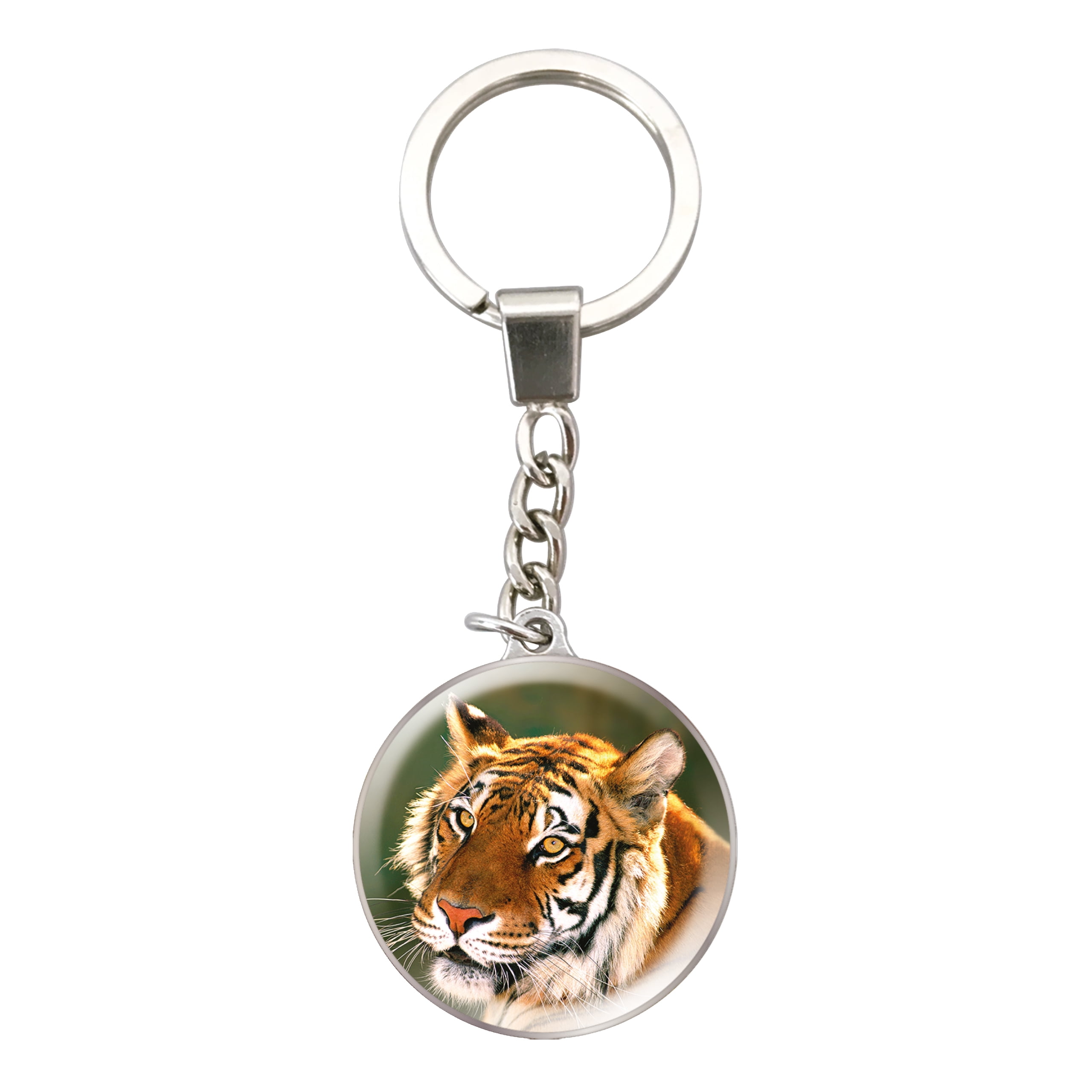 Magnidome Tiger Keychain from Deluxebase - Dome-shaped Picture Key Ring ...