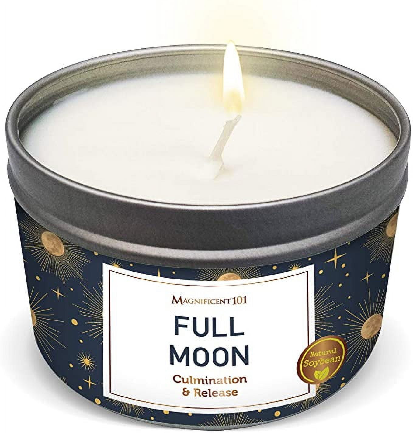 Magnificent 101 Long Lasting Full Moon Aromatherapy Candle With Sage ...