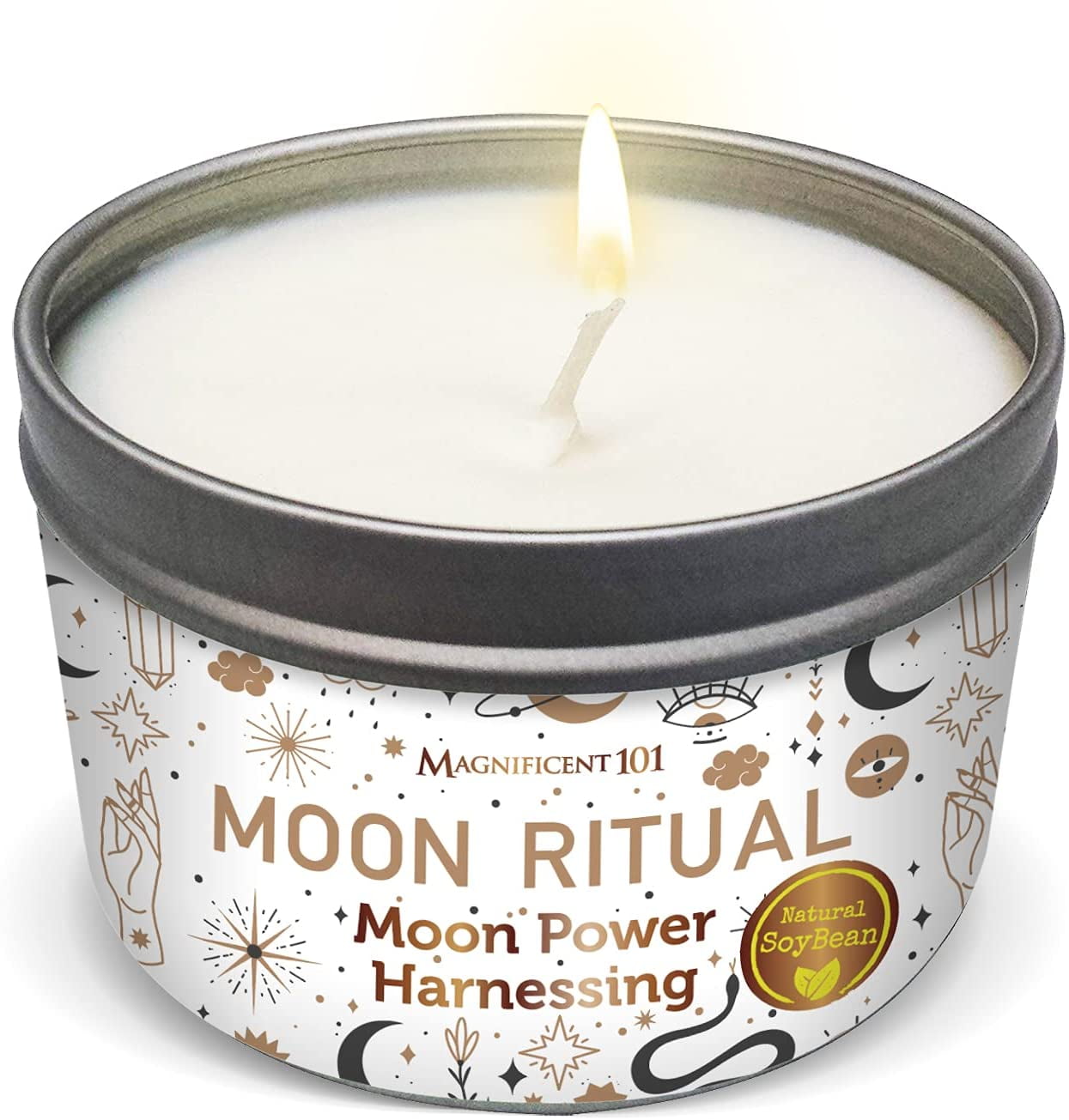 Magnificent 101 Soy Wax Candle, 6oz Tin, 35 Hour Burn, Energy Cleansing ...