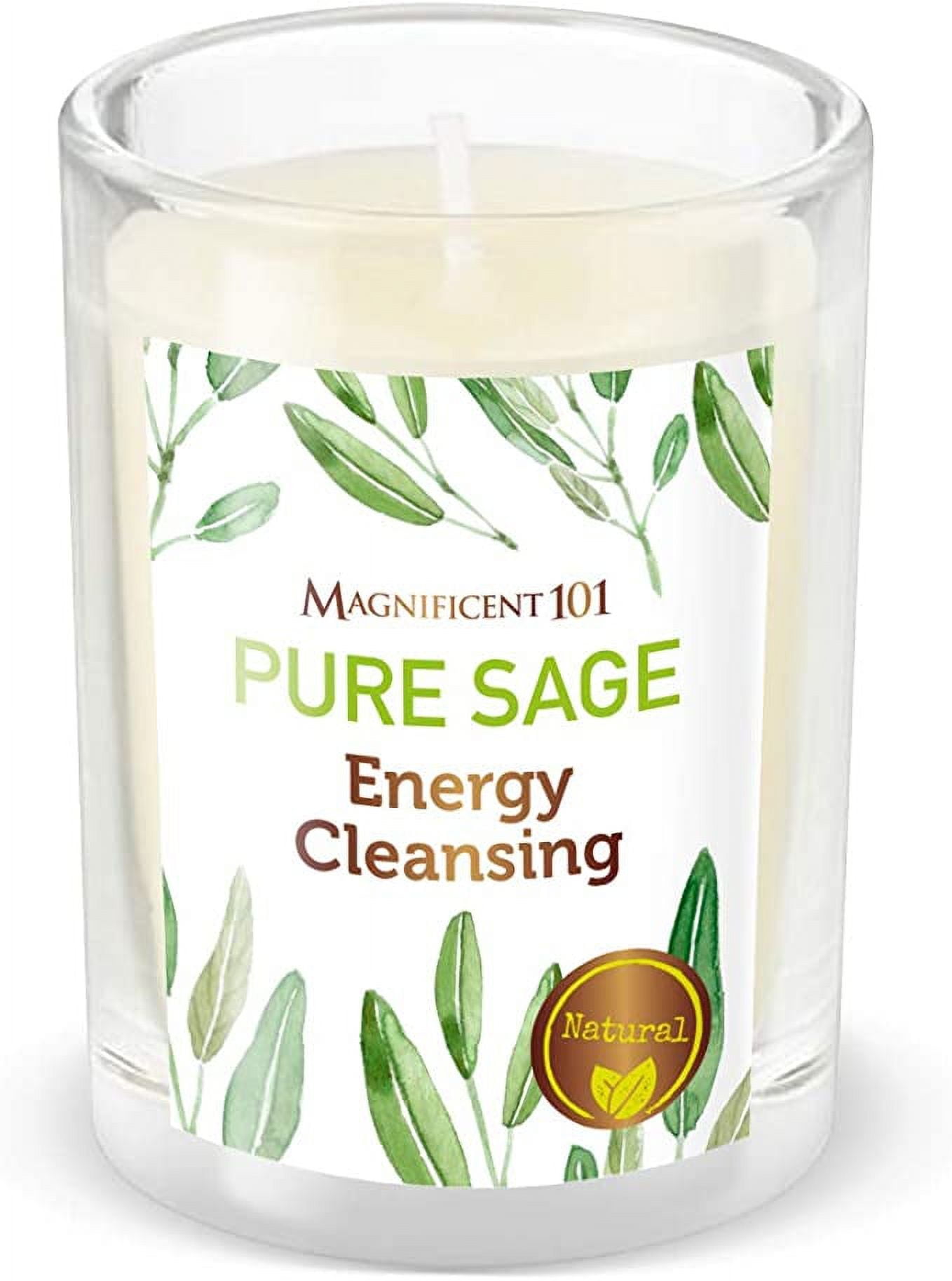 Magnificent 101 White Sage Candle 6 Oz Long Lasting Smudge Candle for Energy Cleansing - Walmart.com