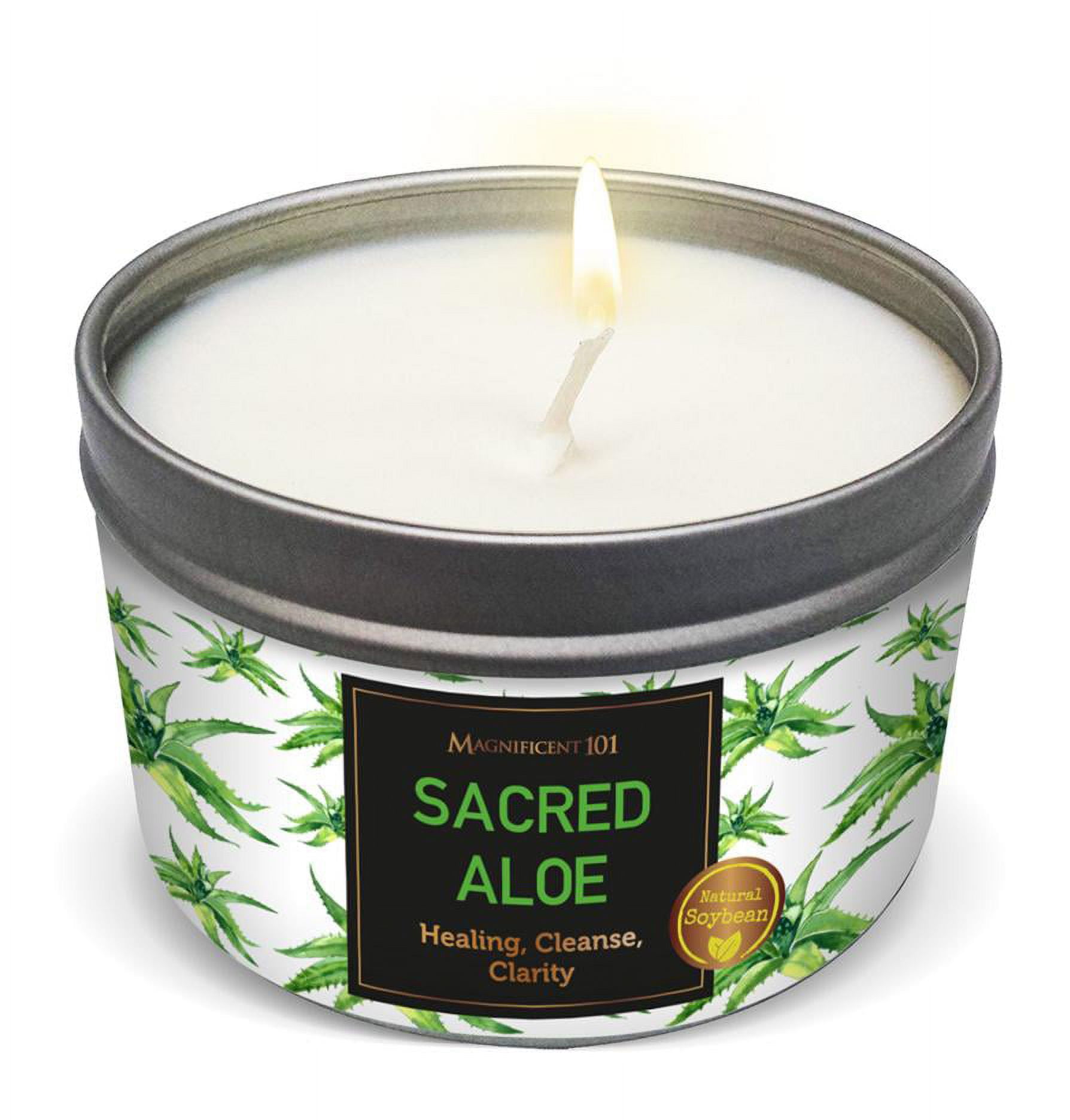Magnificent 101 Long Lasting Sacred Aloe Scented Smudge Candle | 6 Oz ...