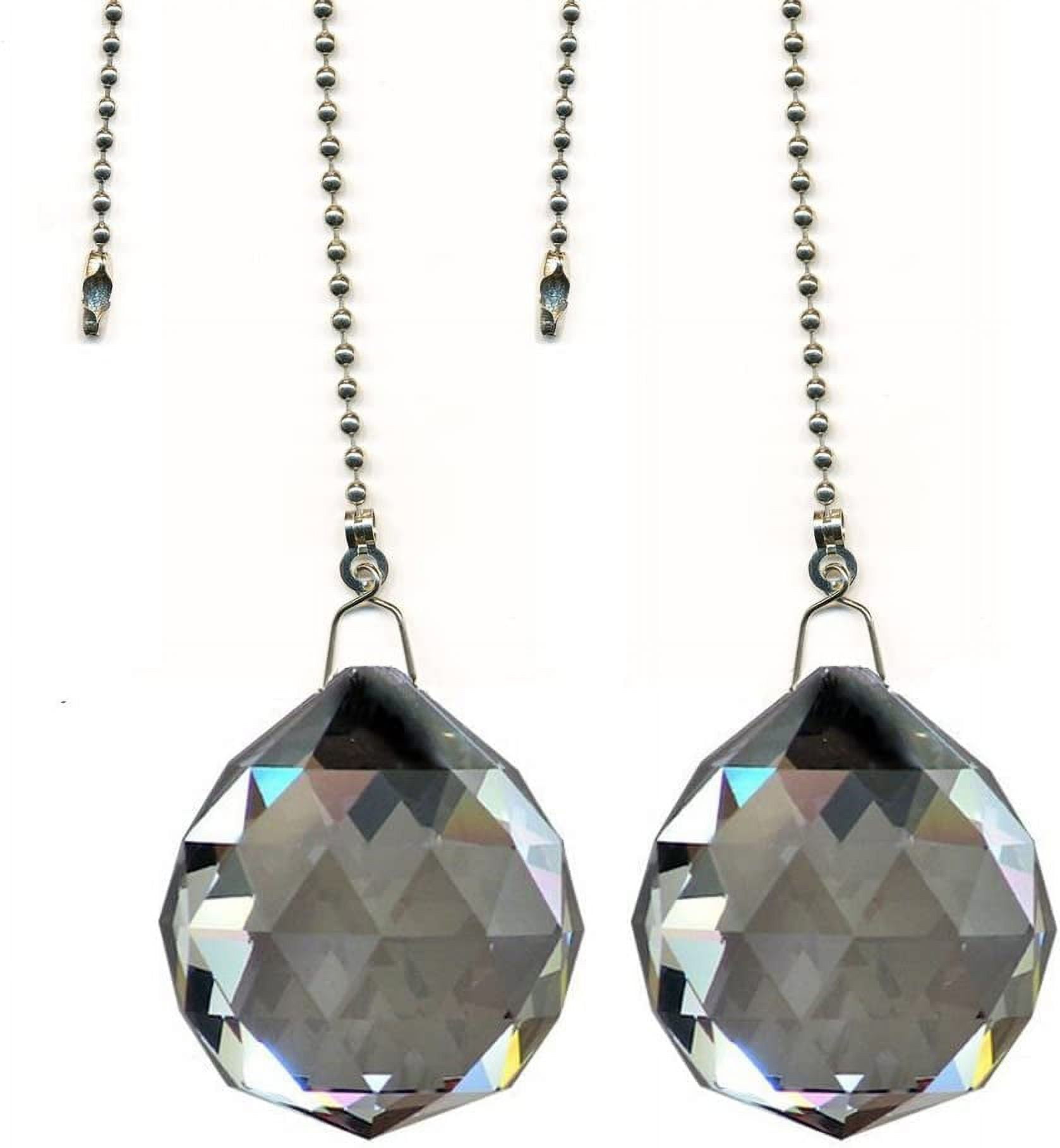 Magnificent Crystal 40mm Satin Crystal Ball Prism 2 Pieces Dazzling ...