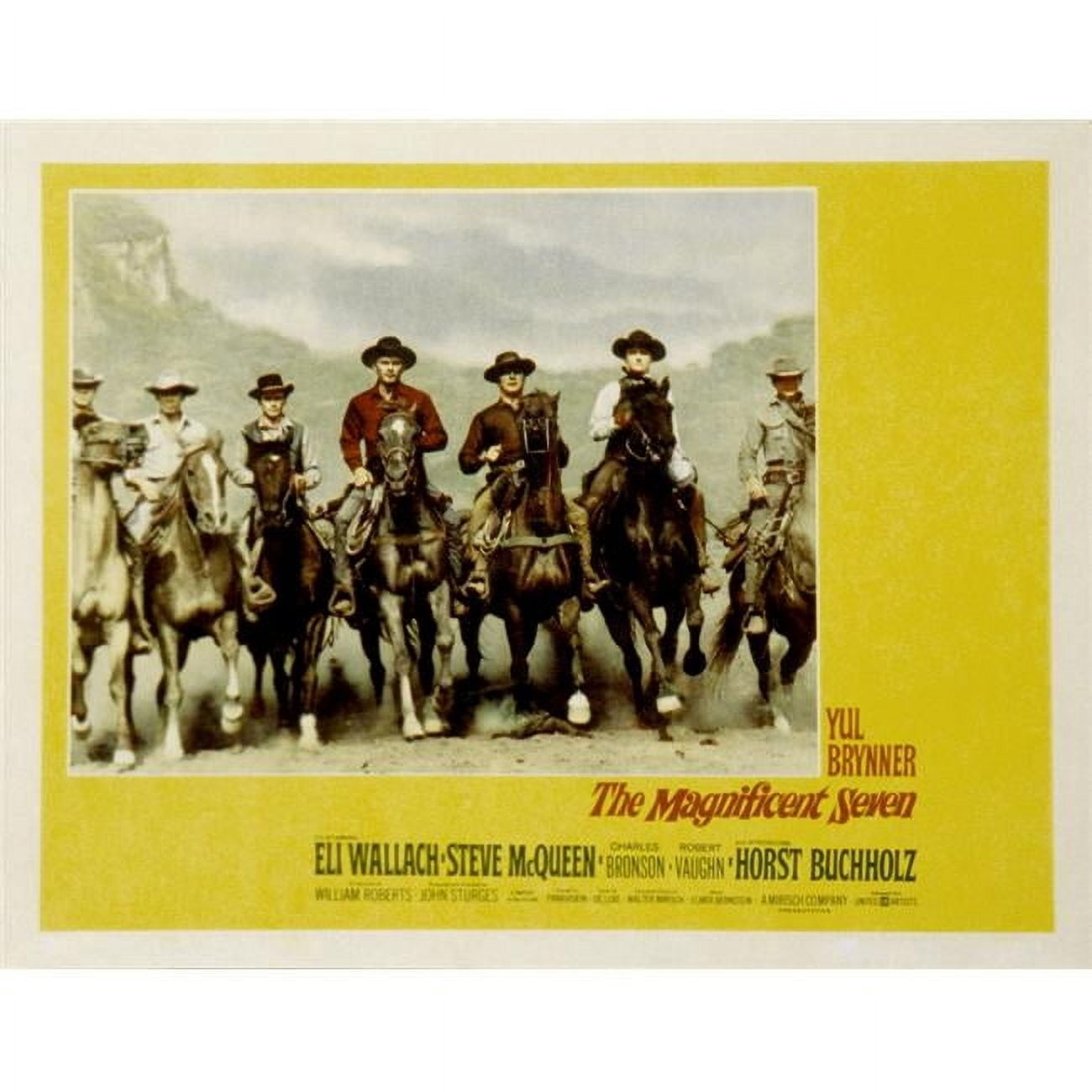 The Magnificent Seven Steve Mcqueen James Coburn Horst Buchholz Yul ...