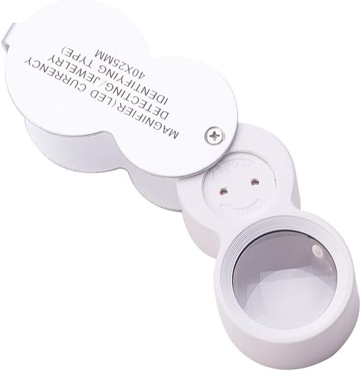 Magnifier 40X Whistle Shape LED Illuminated Foldable Jewelry Loupe ...