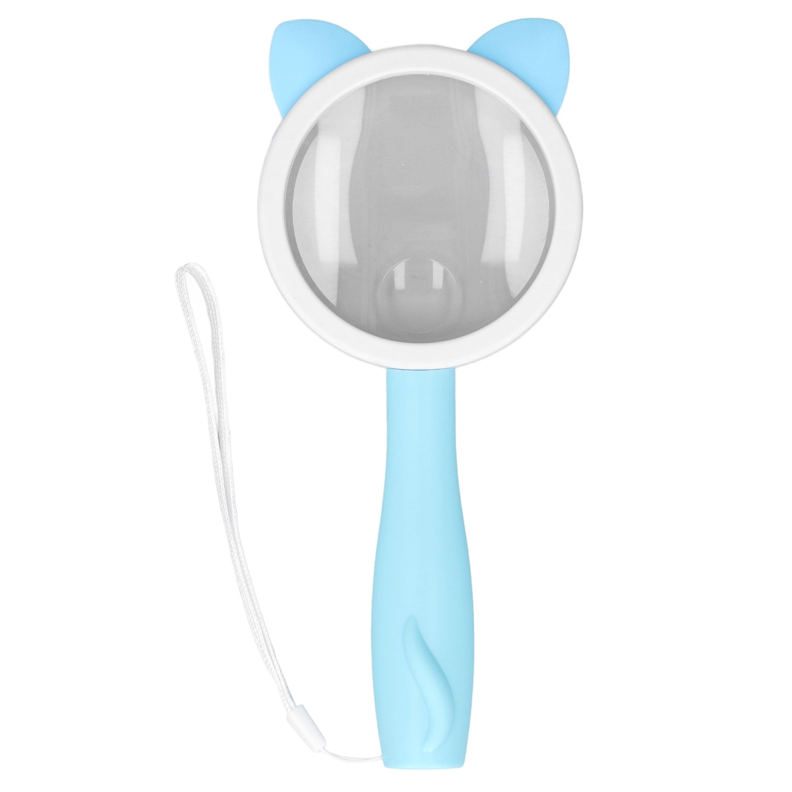 Magnifier Cartoon Handheld Blue Kitty Fall Prevention Double Lens ...
