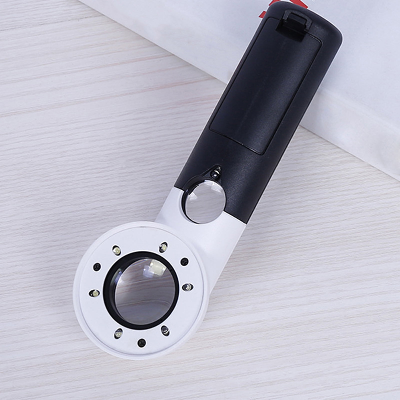Magnifier Double-layer Lens with LED Light 16/30 Times Magnification ...