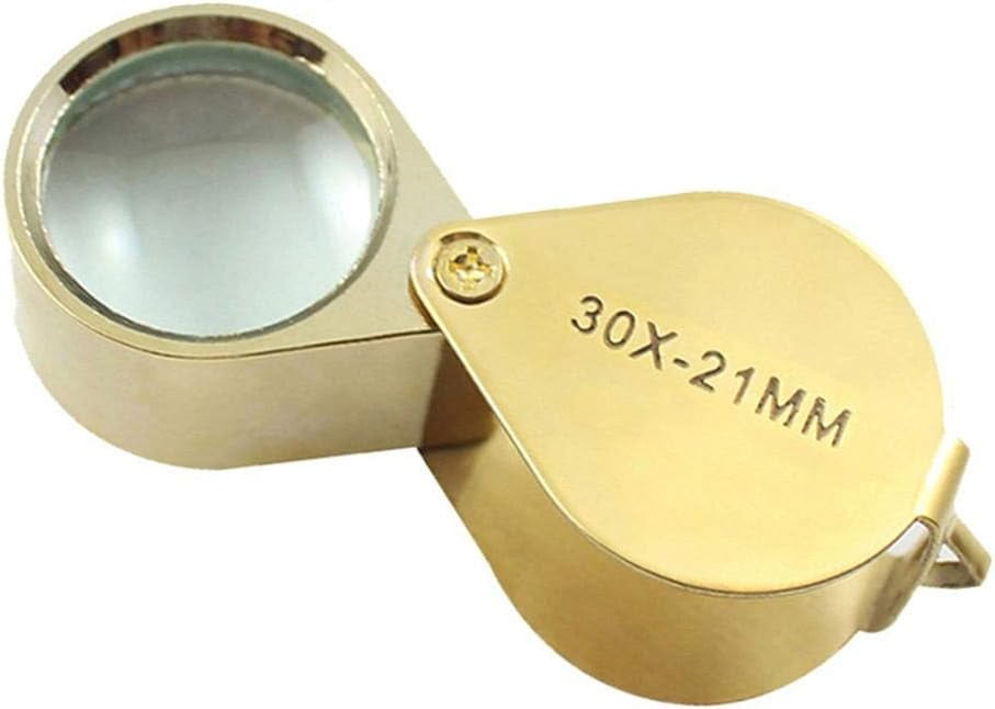 Magnifier Portable 30X Power Jewelers Magnifying Glass Gold Eye Loupe ...