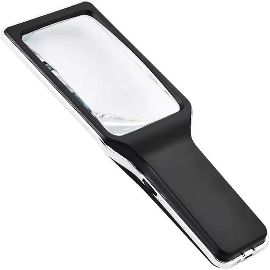 Magnifier with Light, HD 30x Magnifier, Square Reading Magnifier for ...