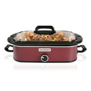 MegaChef Triple 2.5 Quart Slow Cooker and Buffet Server in Brushed ...