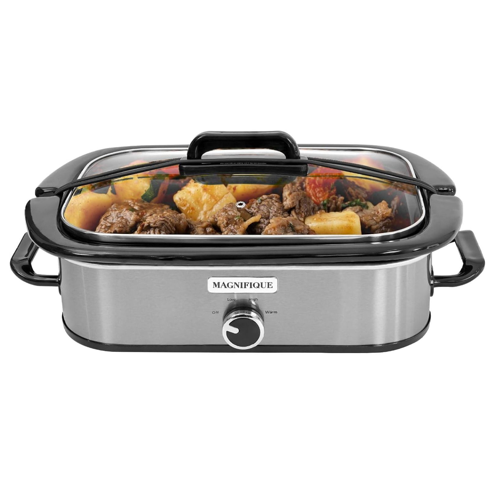 Magnifique 4-Quart Slow Cooker with Casserole Manual Warm Setting ...