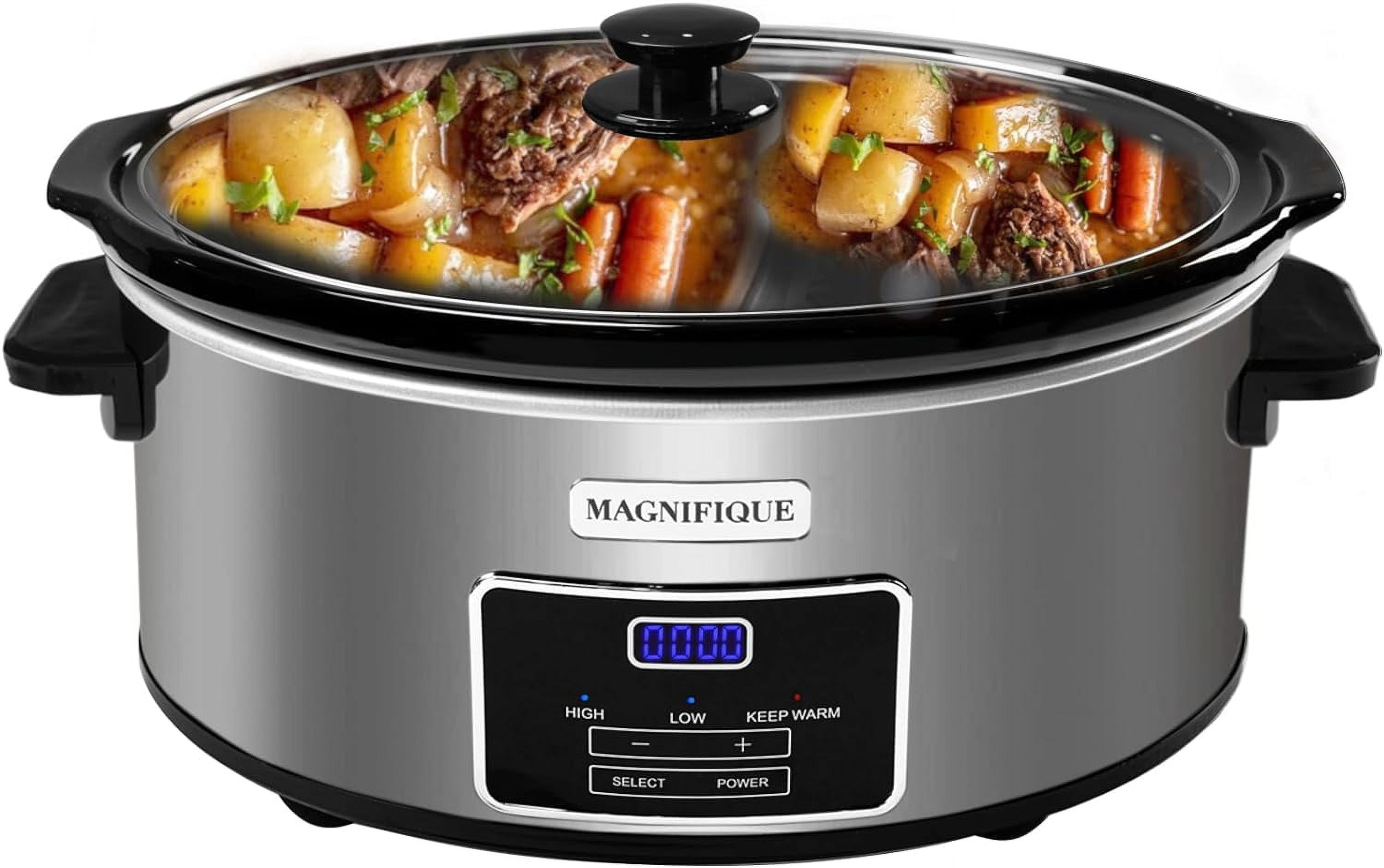 Magnifique 6-Quart Digital Programmable Slow Cooker with Timer, Perfect ...