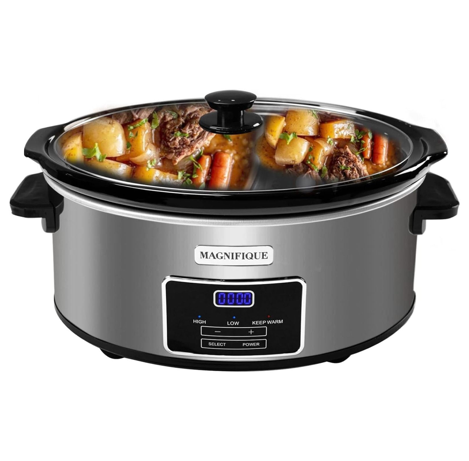 Magnifique 8-Quart Digital Programmable Slow Cooker with Timer - Small ...