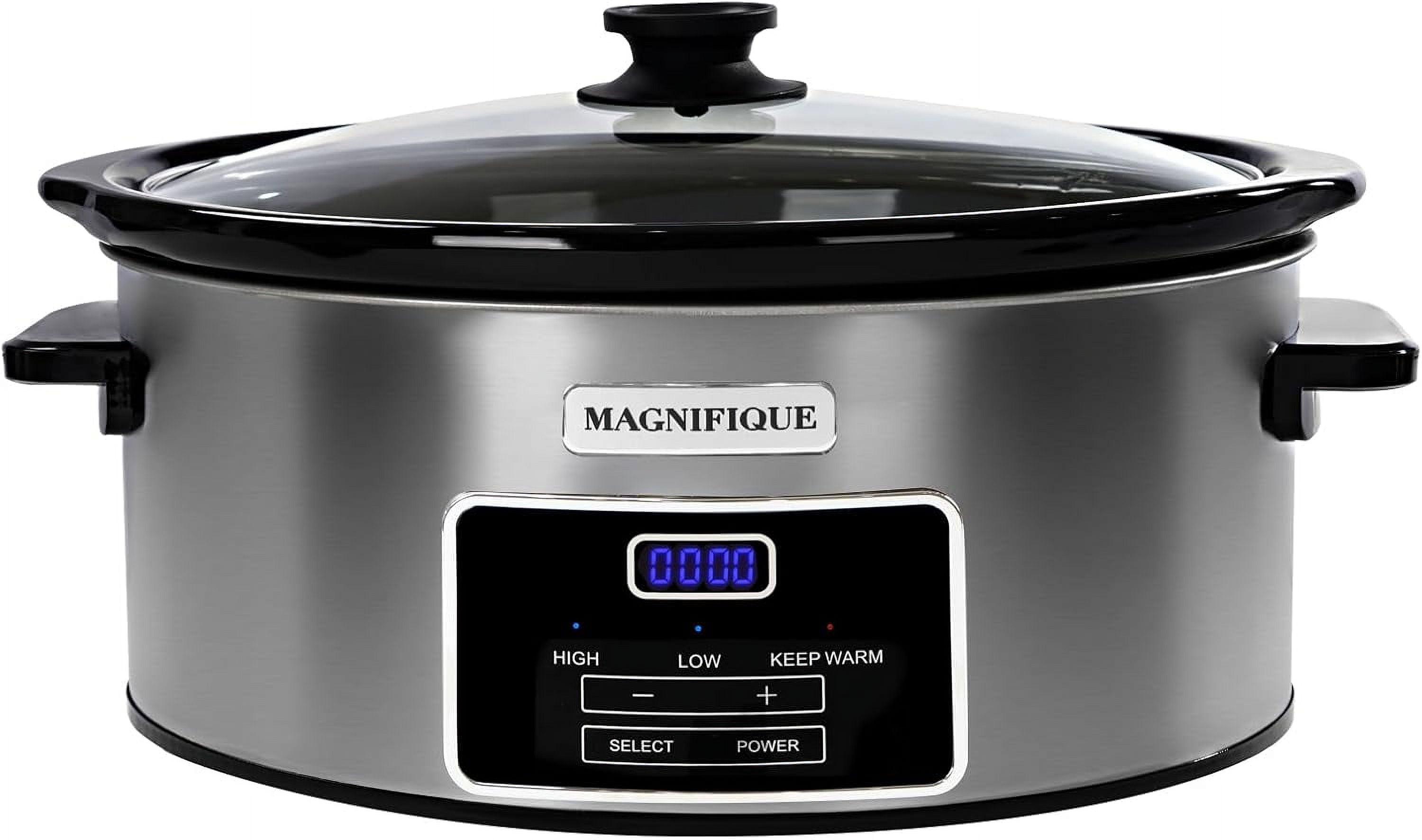 Magnifique 8-Quart Digital Programmable Slow Cooker with Timer - Small ...