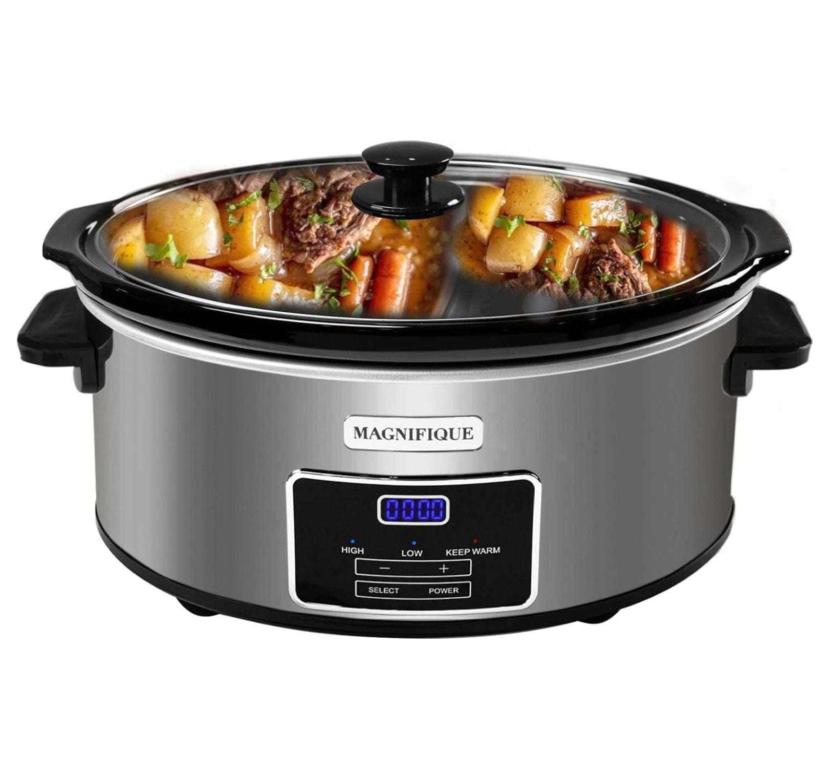 Magnifique 8-Quart Digital Programmable Slow Cooker with Timer - Small ...