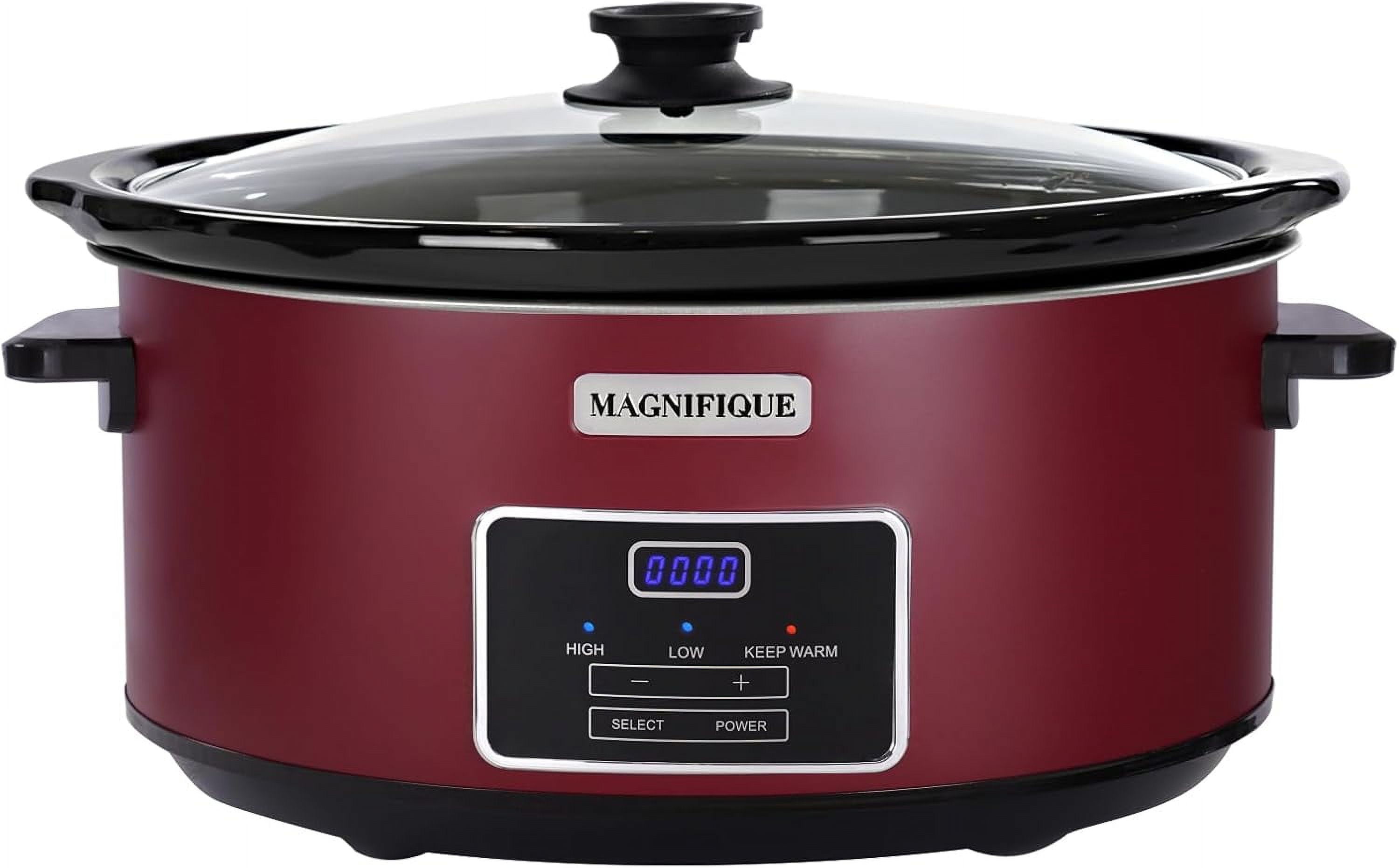 Magnifique 8-Quart Digital Programmable Slow Cooker with Timer - Small ...